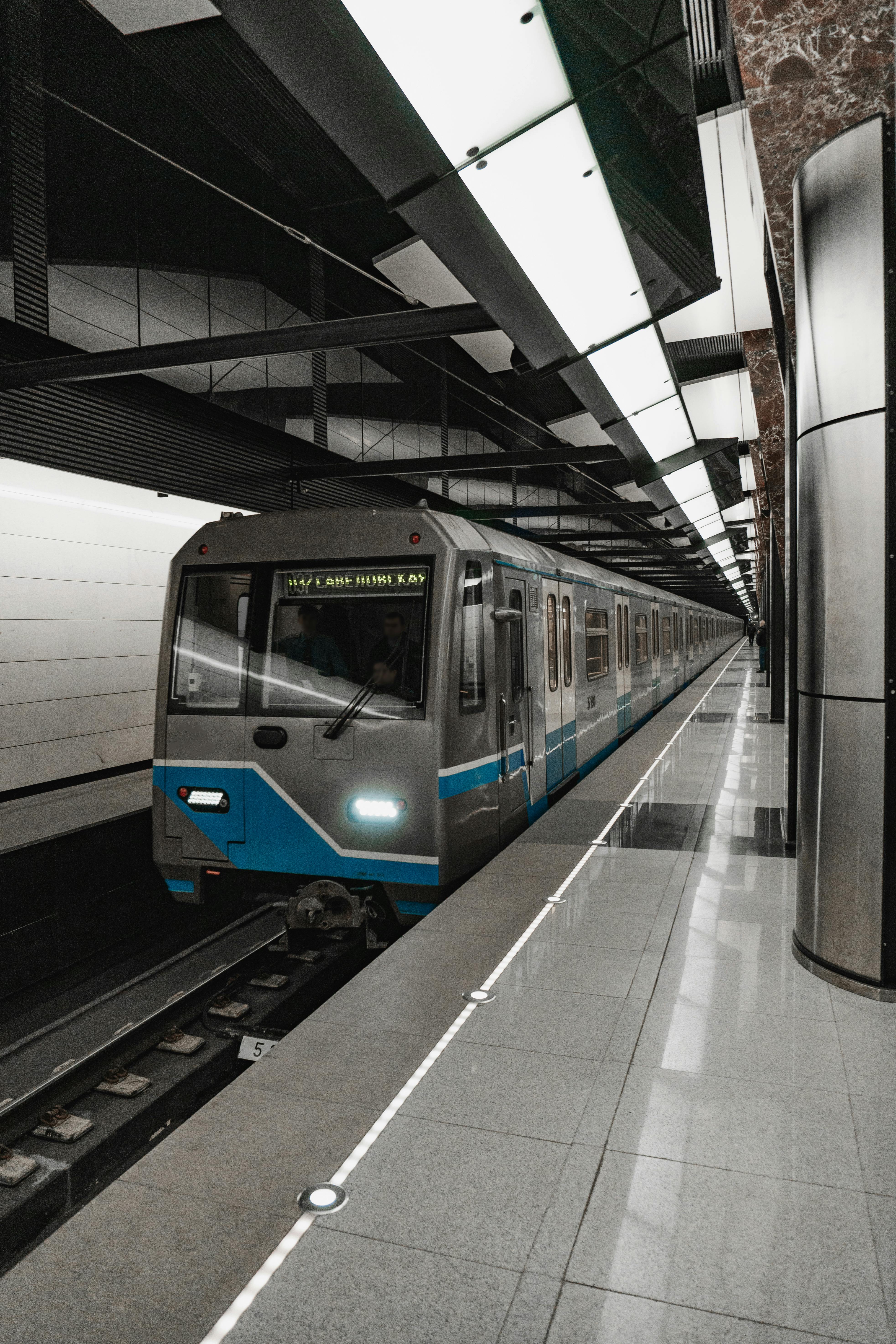 Blue and Gray Train on a Train Station · Free Stock Photo