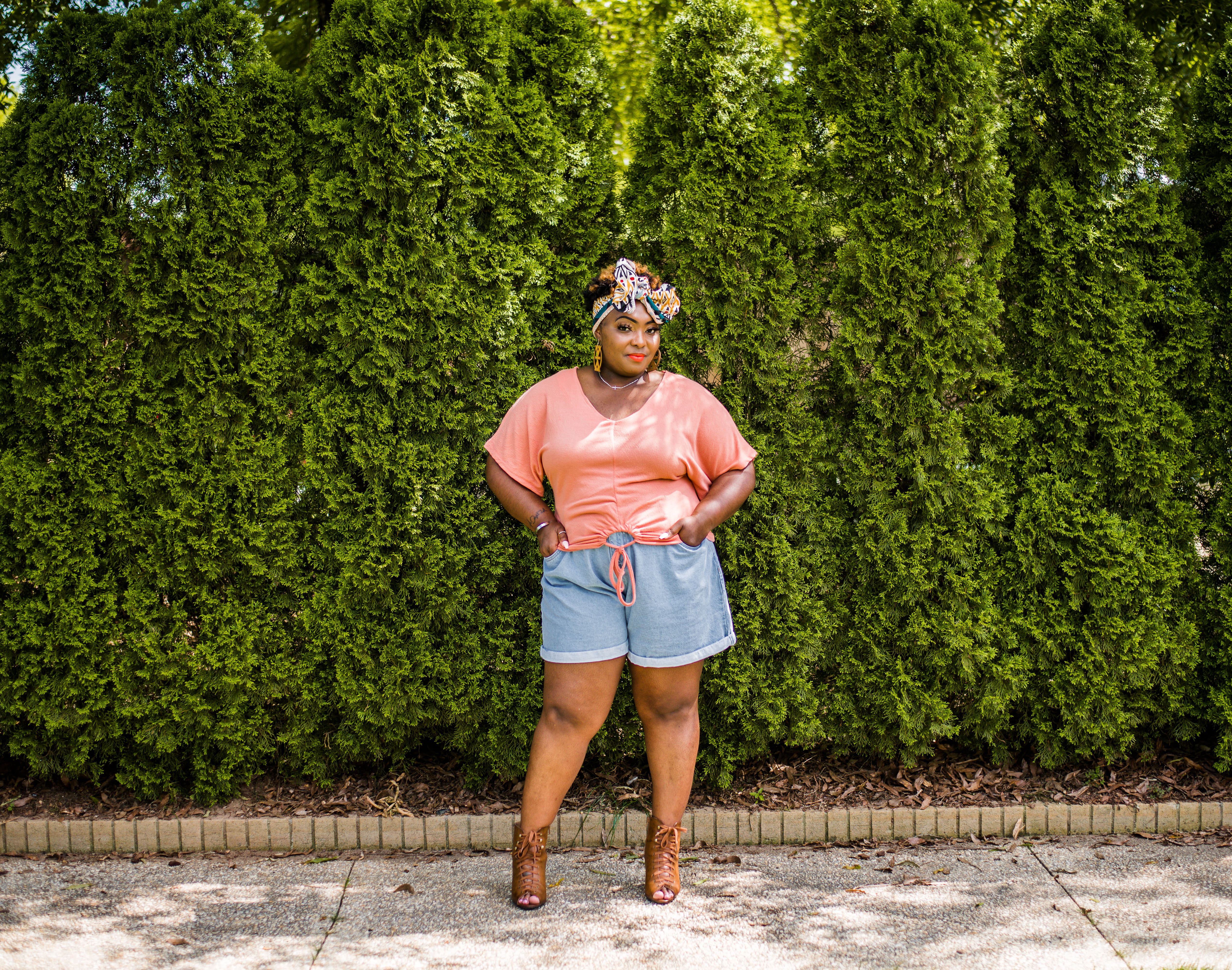 Plus Size Model in Summer Outfit · Free Stock Photo