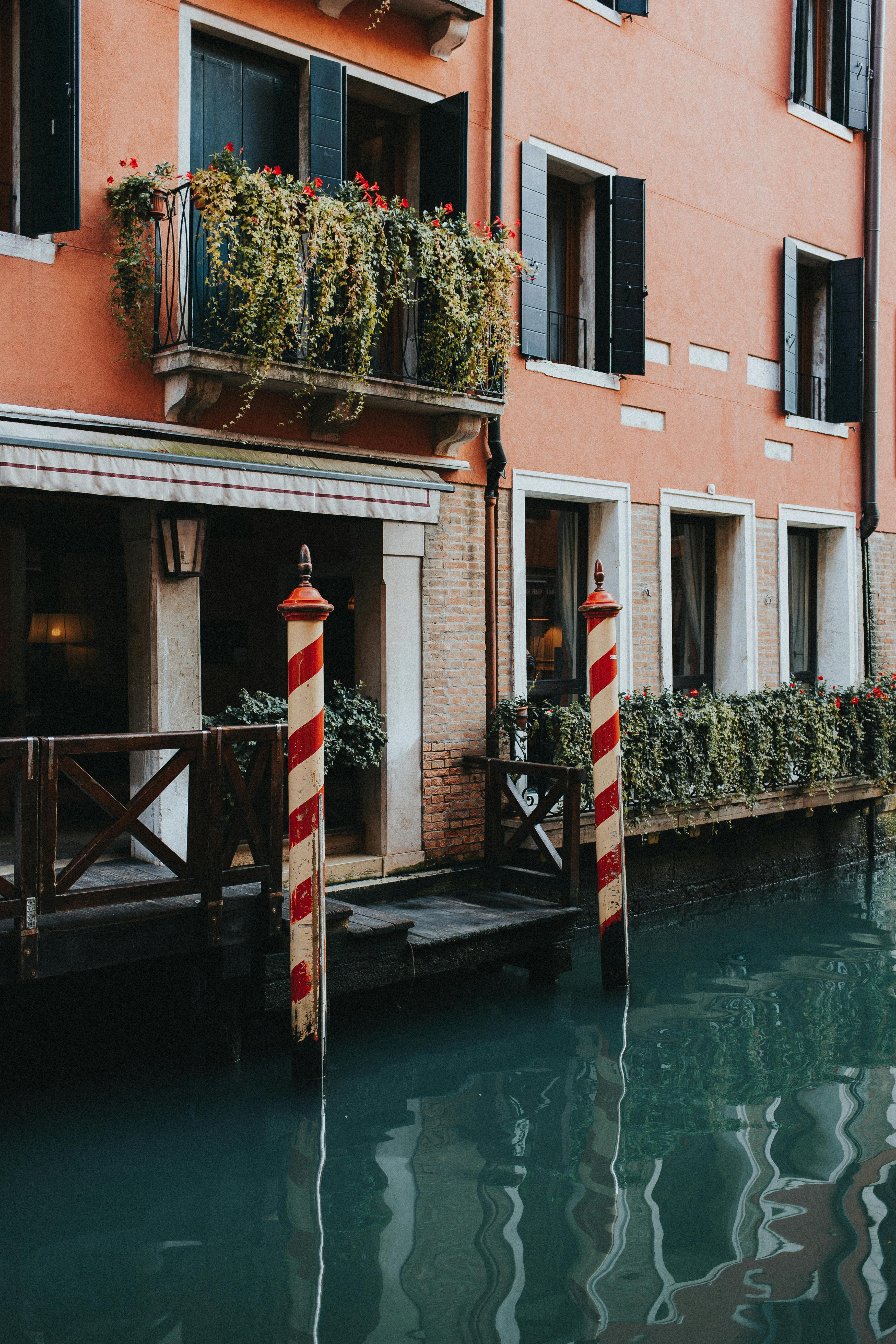 Gondola Poles in Front of a Building · Free Stock Photo
