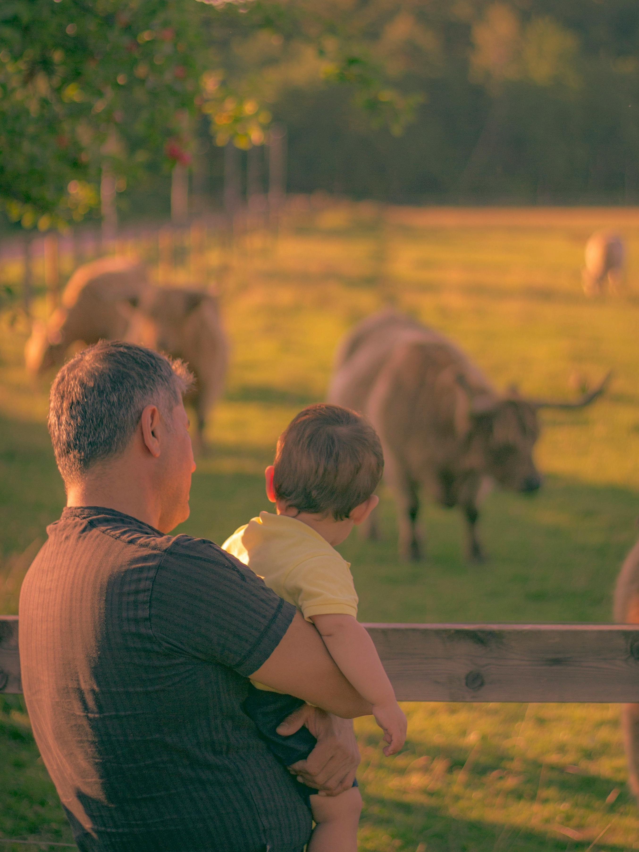 A Man Hugging his Son · Free Stock Photo