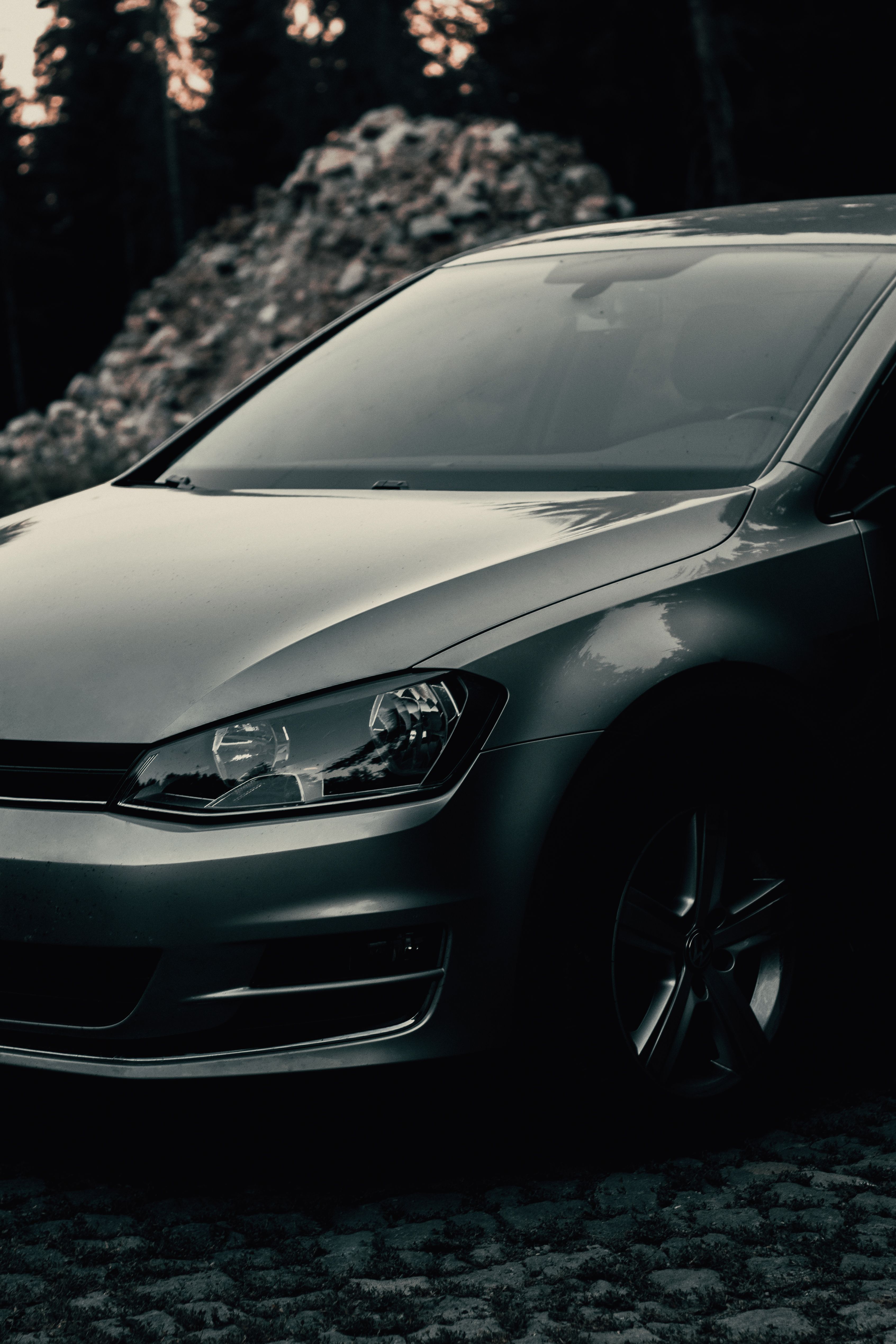 A Silver Car on the Road · Free Stock Photo