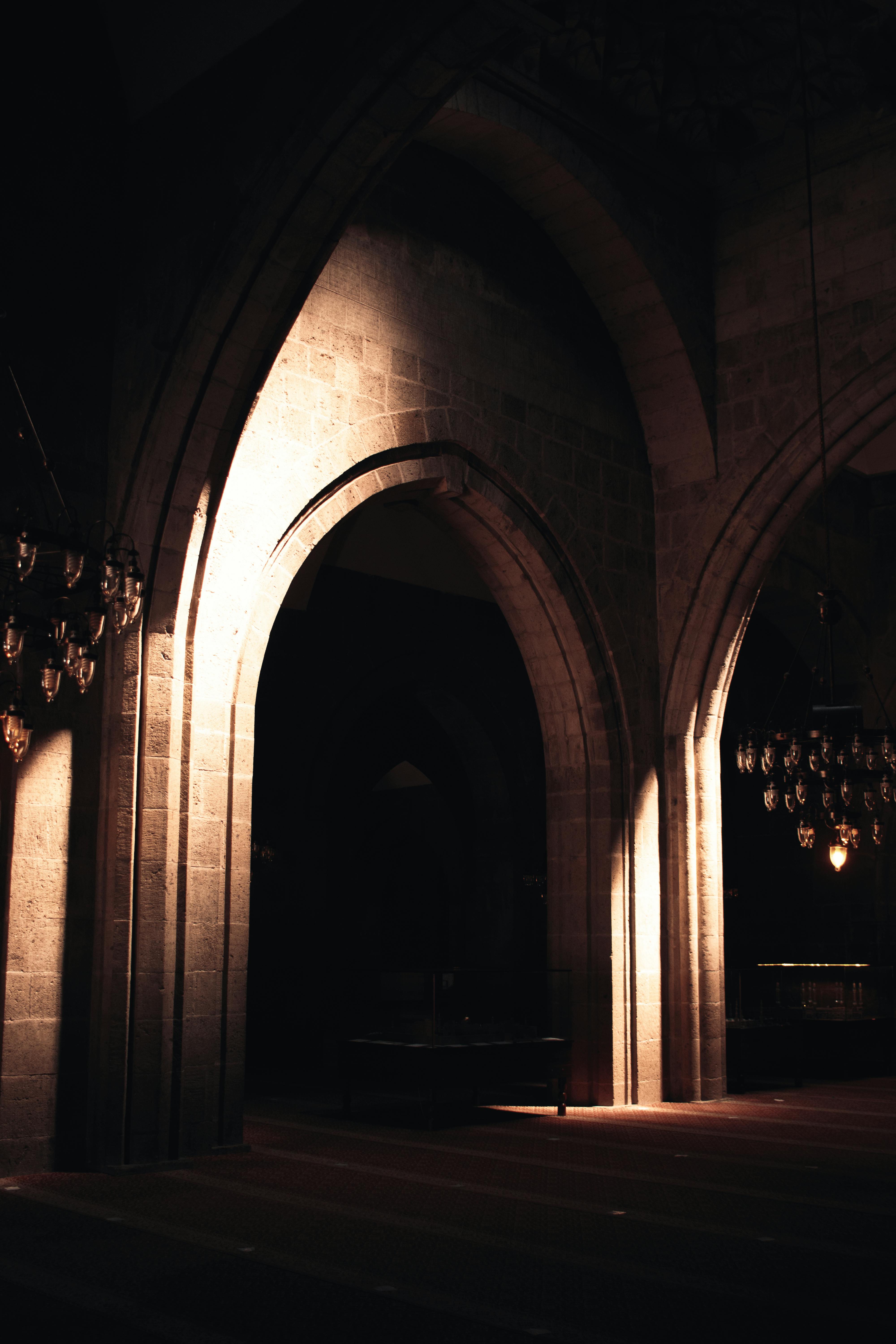 Inside a Dark Monastery · Free Stock Photo