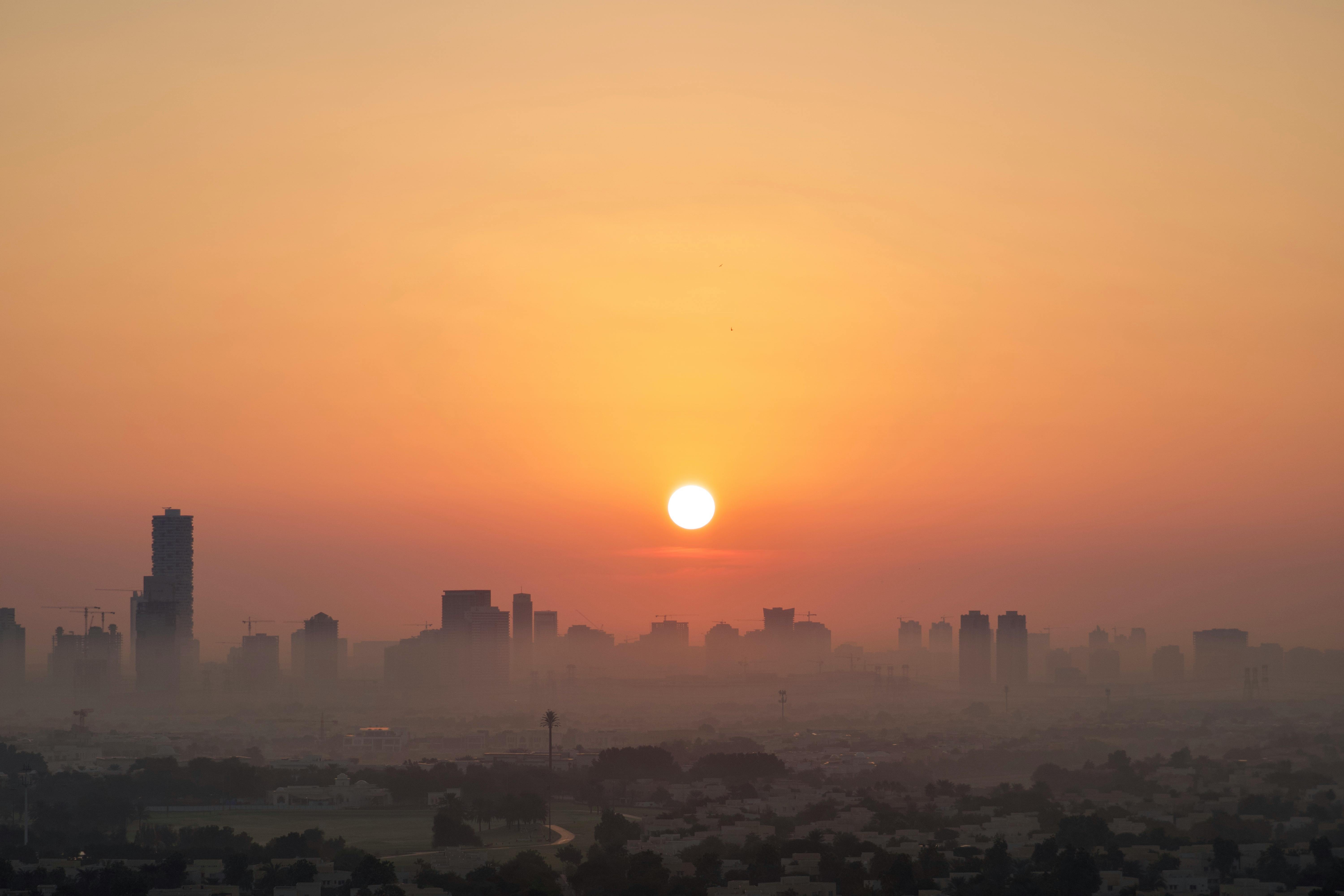 City Skyline during Beautiful Sunset · Free Stock Photo