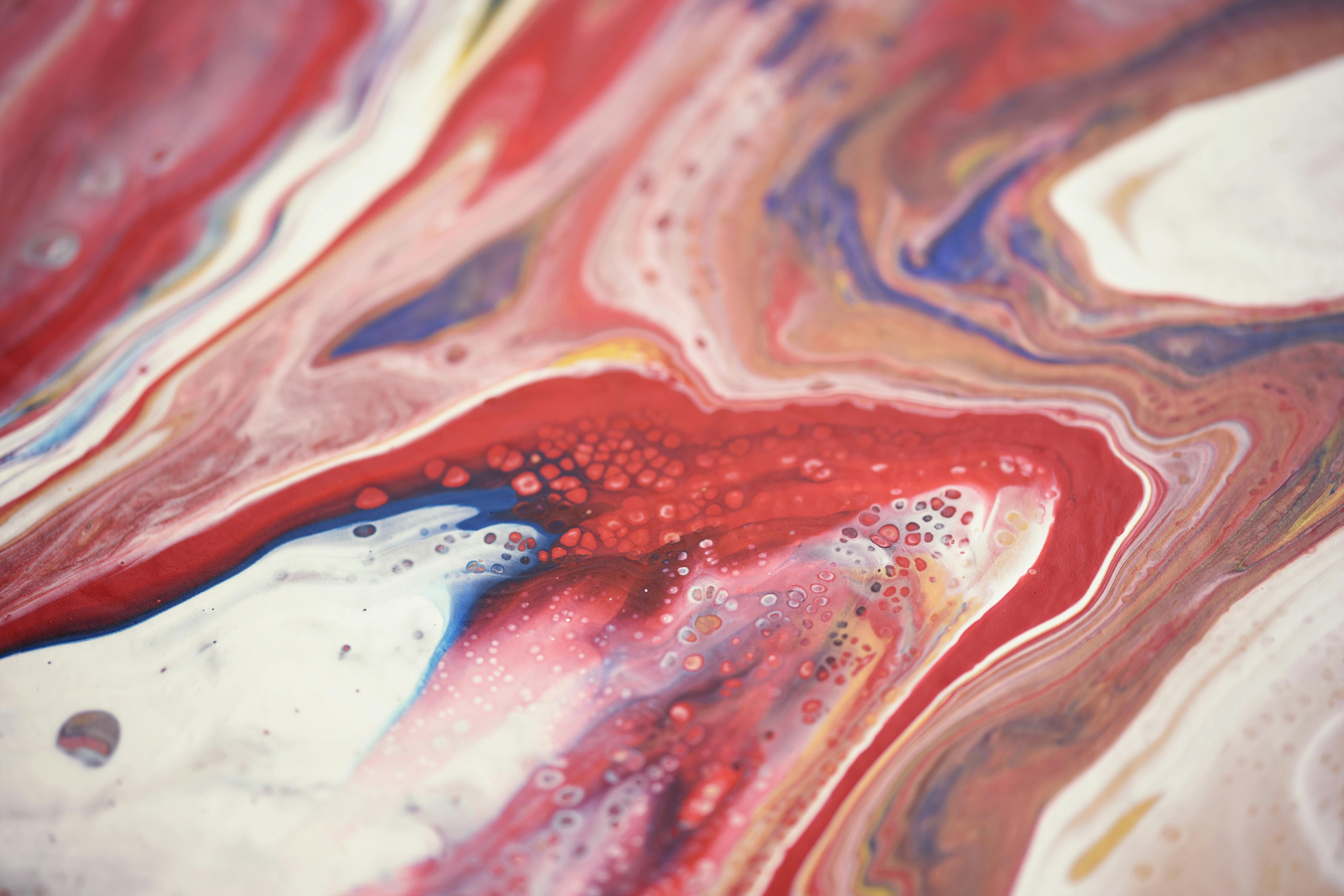 Close-Up Shot of an Acrylic Painting · Free Stock Photo