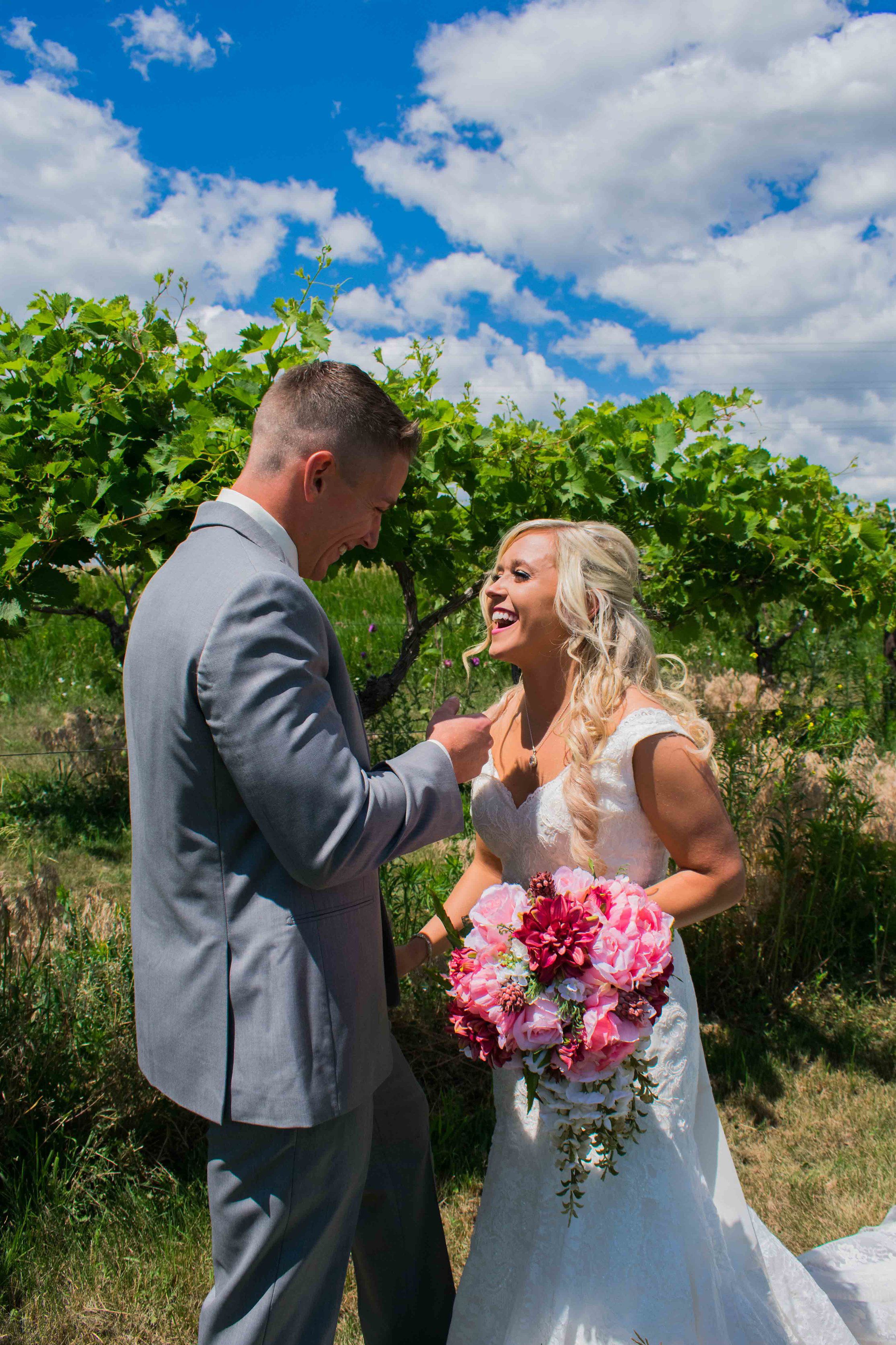 Bride and Groom at a Wedding Reception · Free Stock Photo