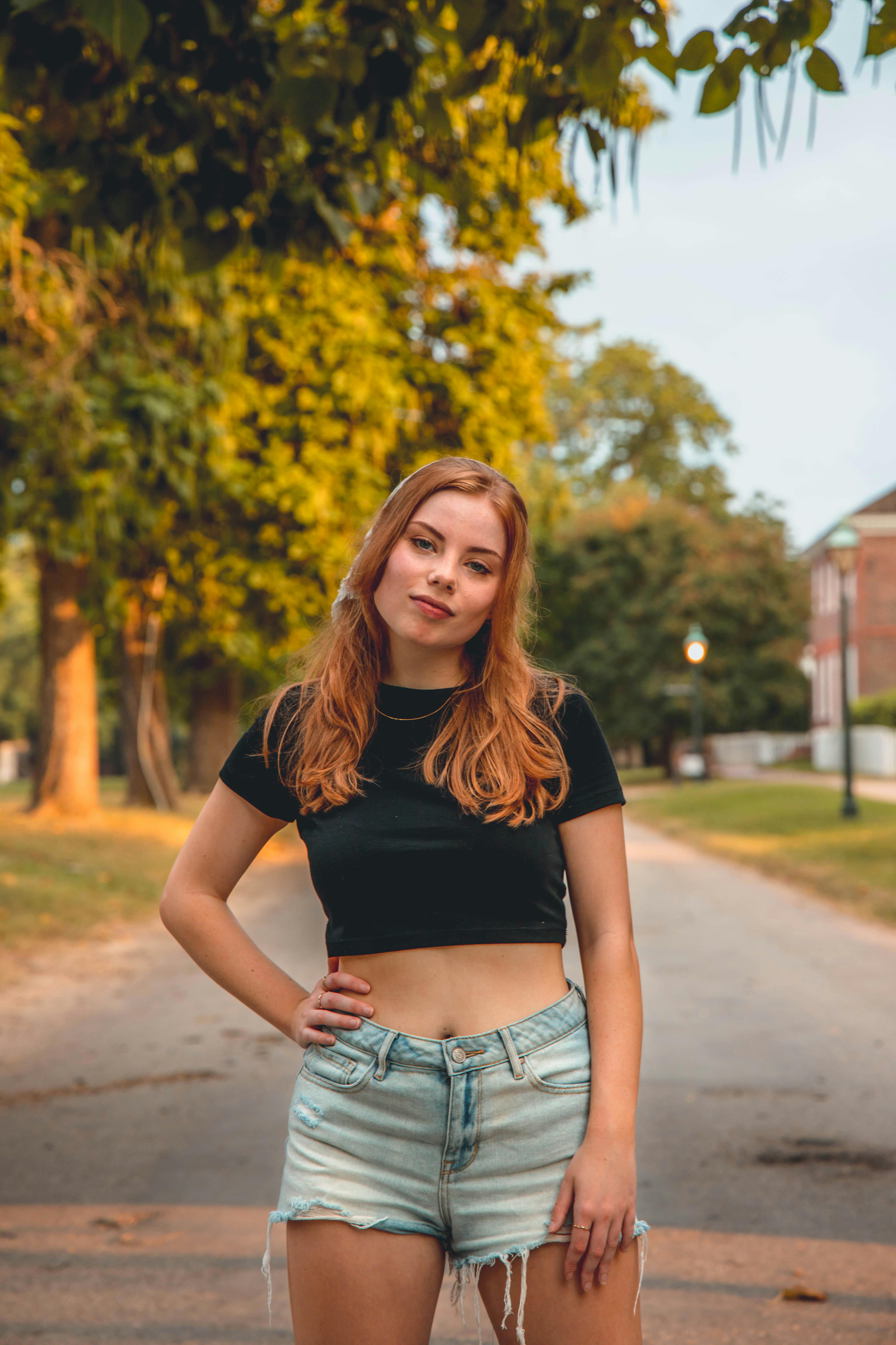 Model in Denim Shorts · Free Stock Photo