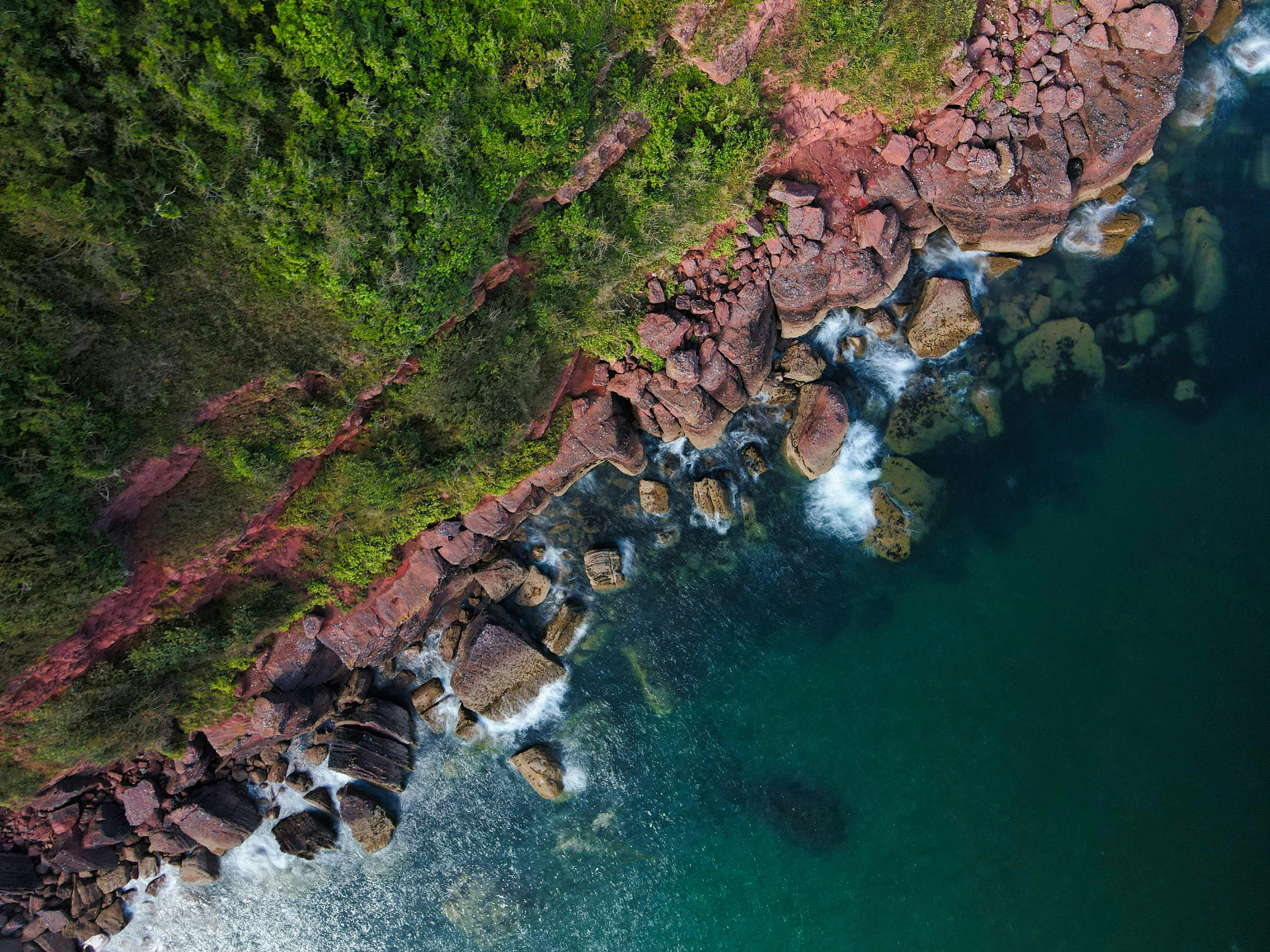 Aerial Photography of a Coast · Free Stock Photo