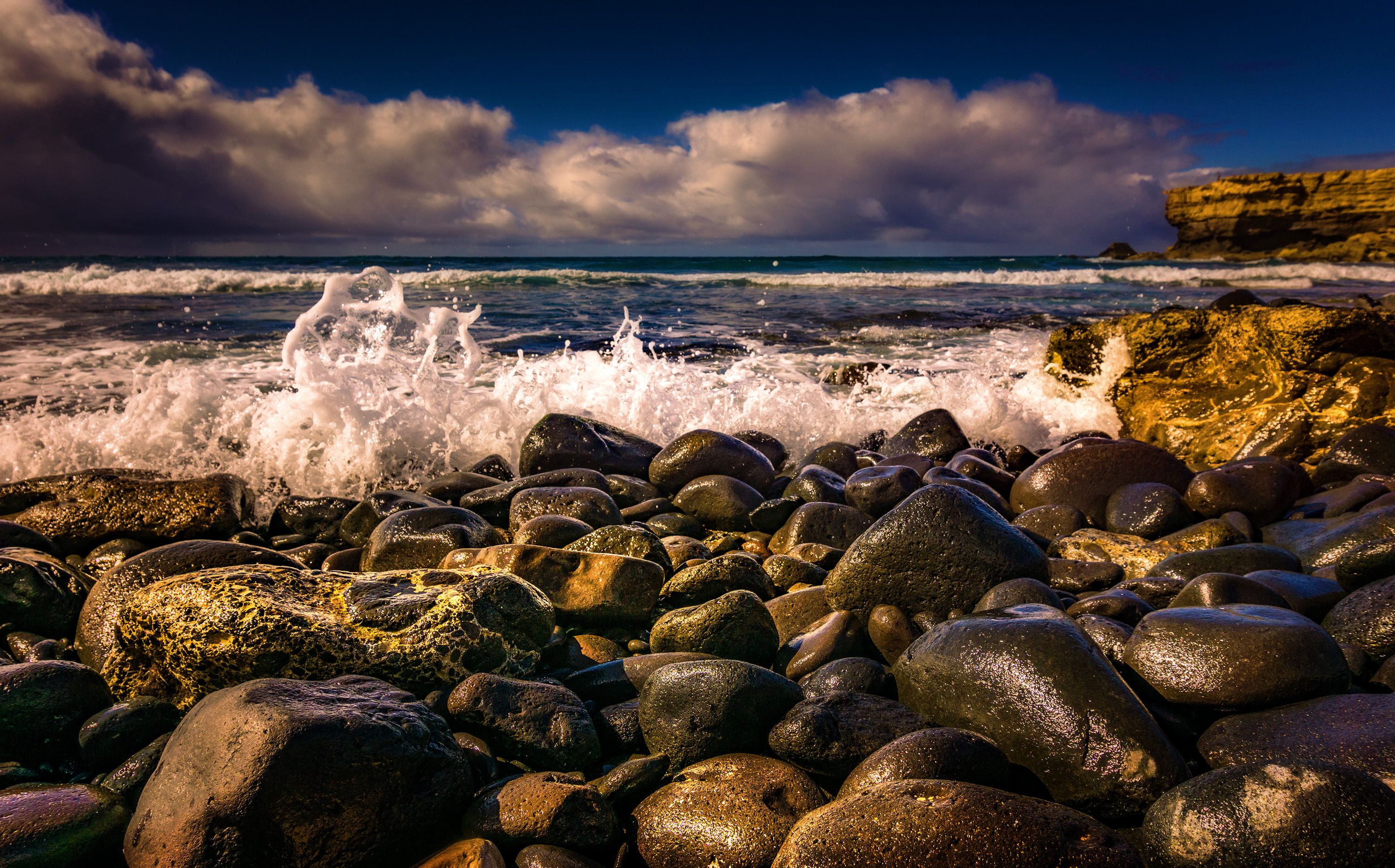Crashing Waves on Rocky Shore · Free Stock Photo