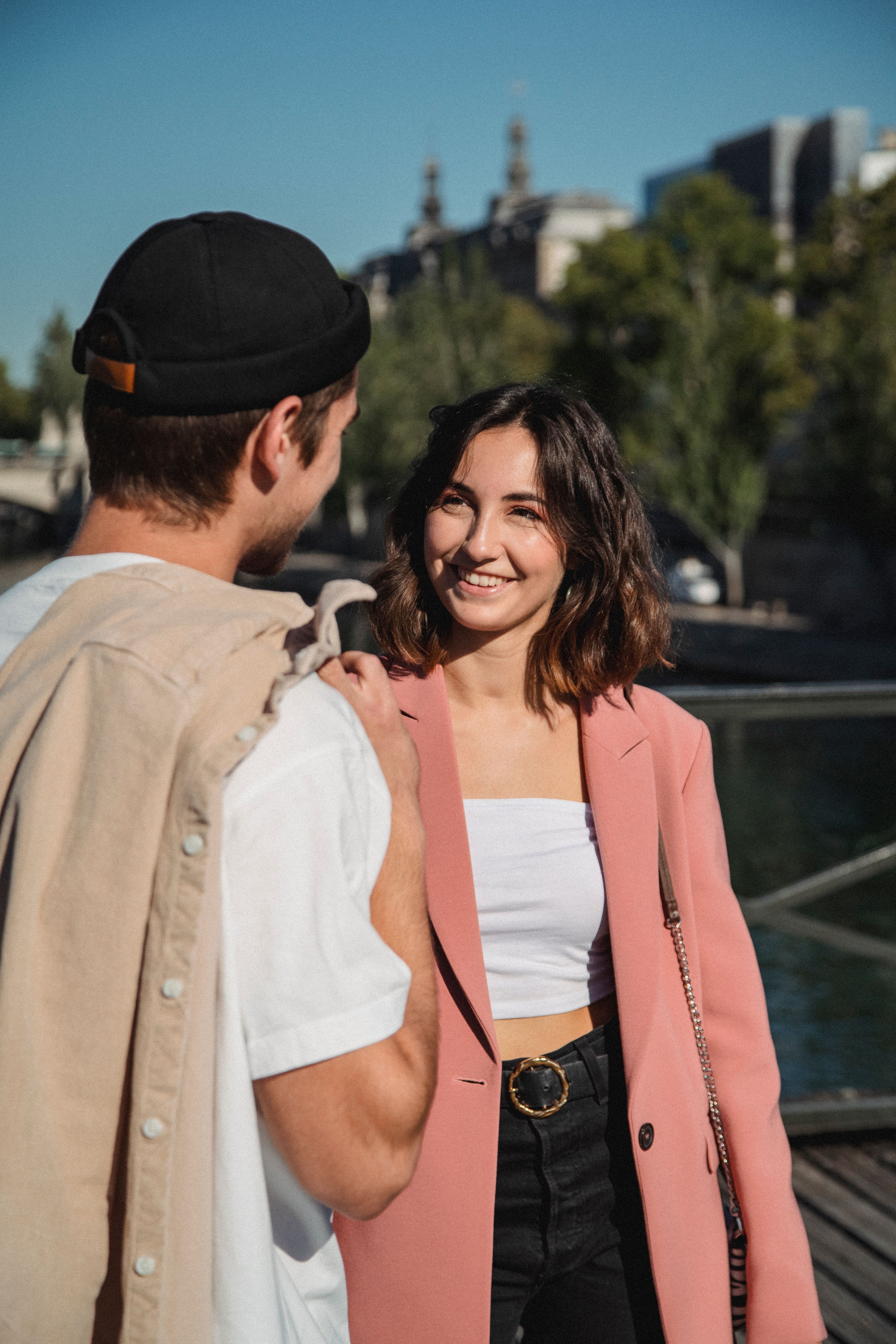 Woman Smiling at a Man · Free Stock Photo