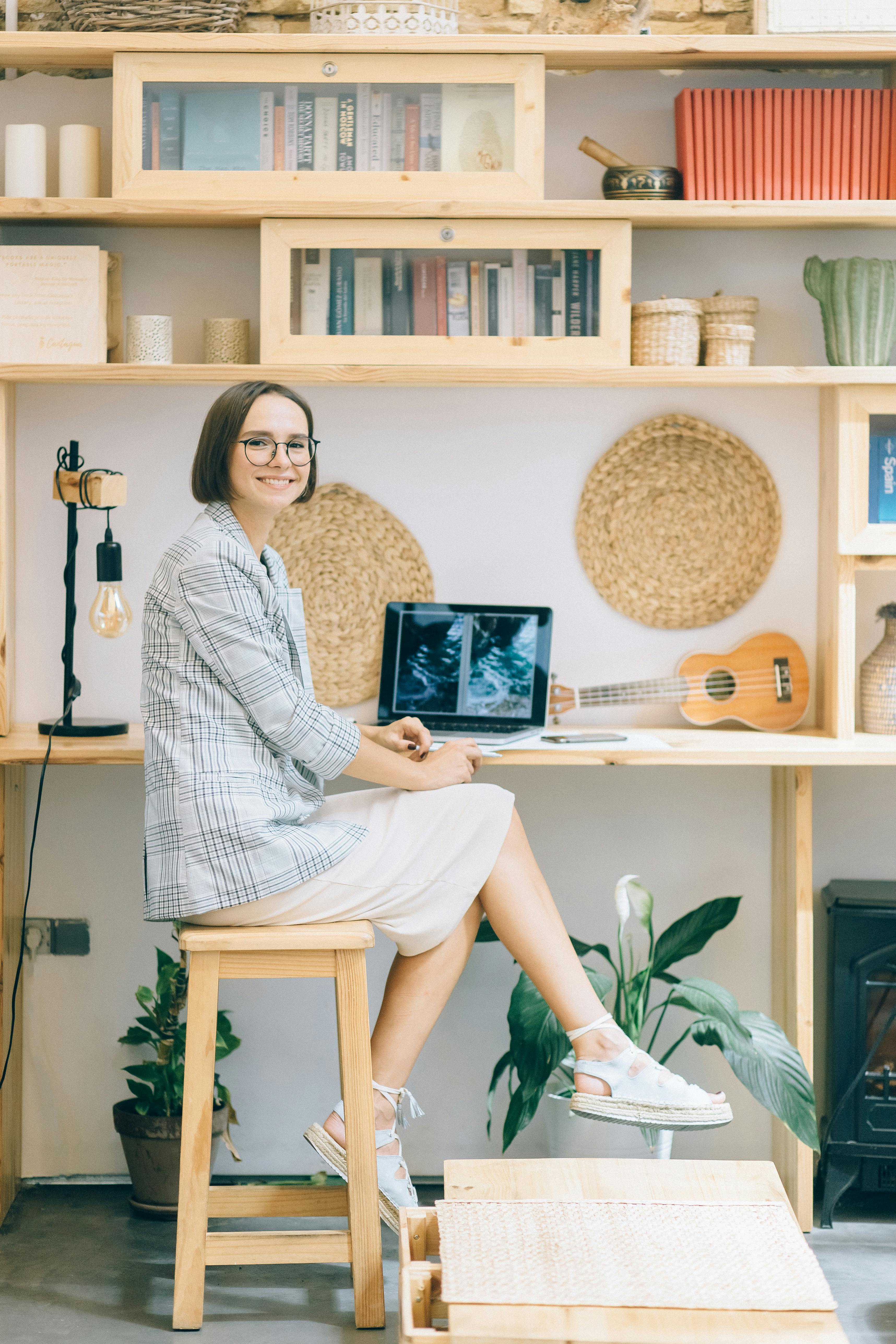 A Woman Working from Home · Free Stock Photo