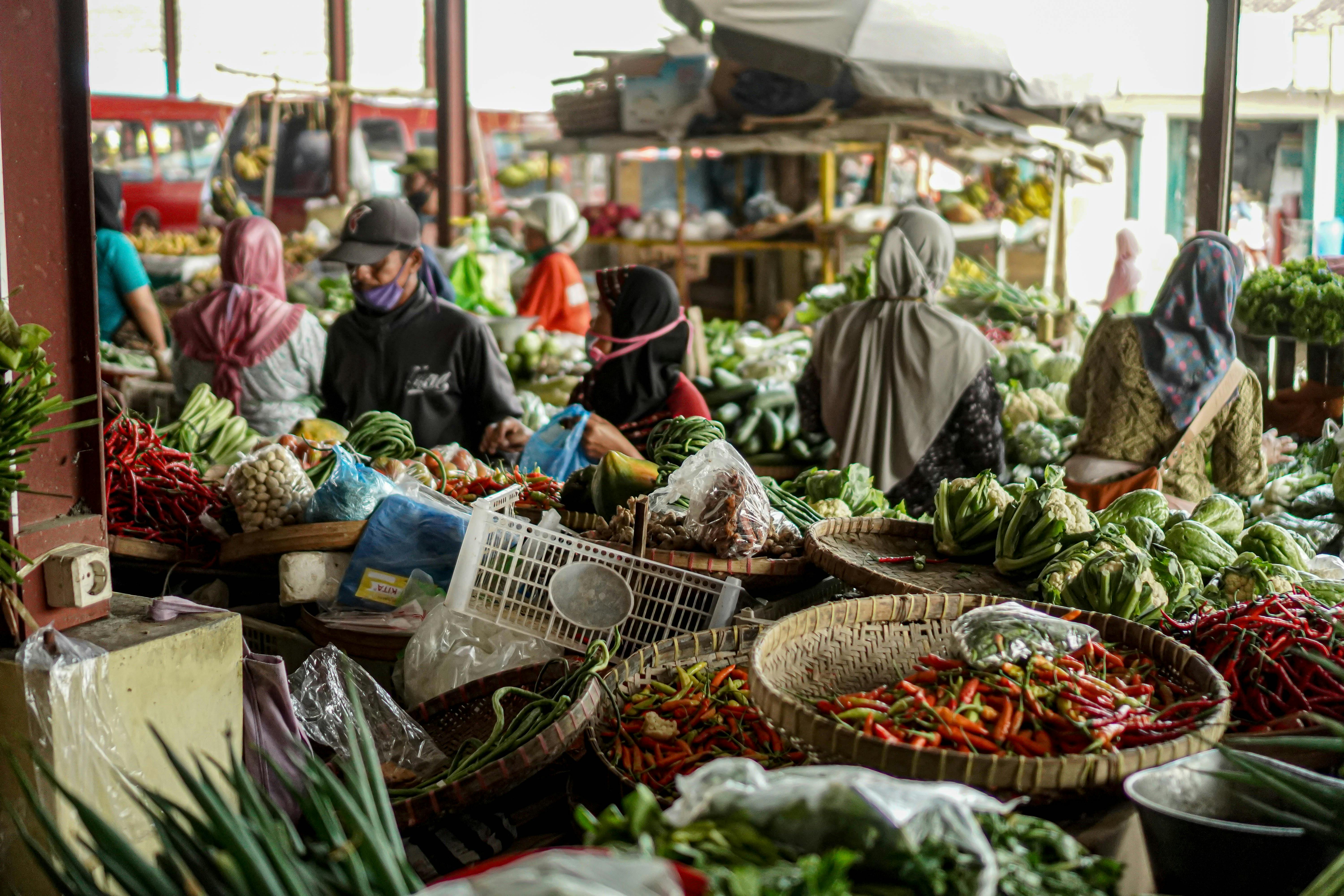 People Walking Inside the Market · Free Stock Photo