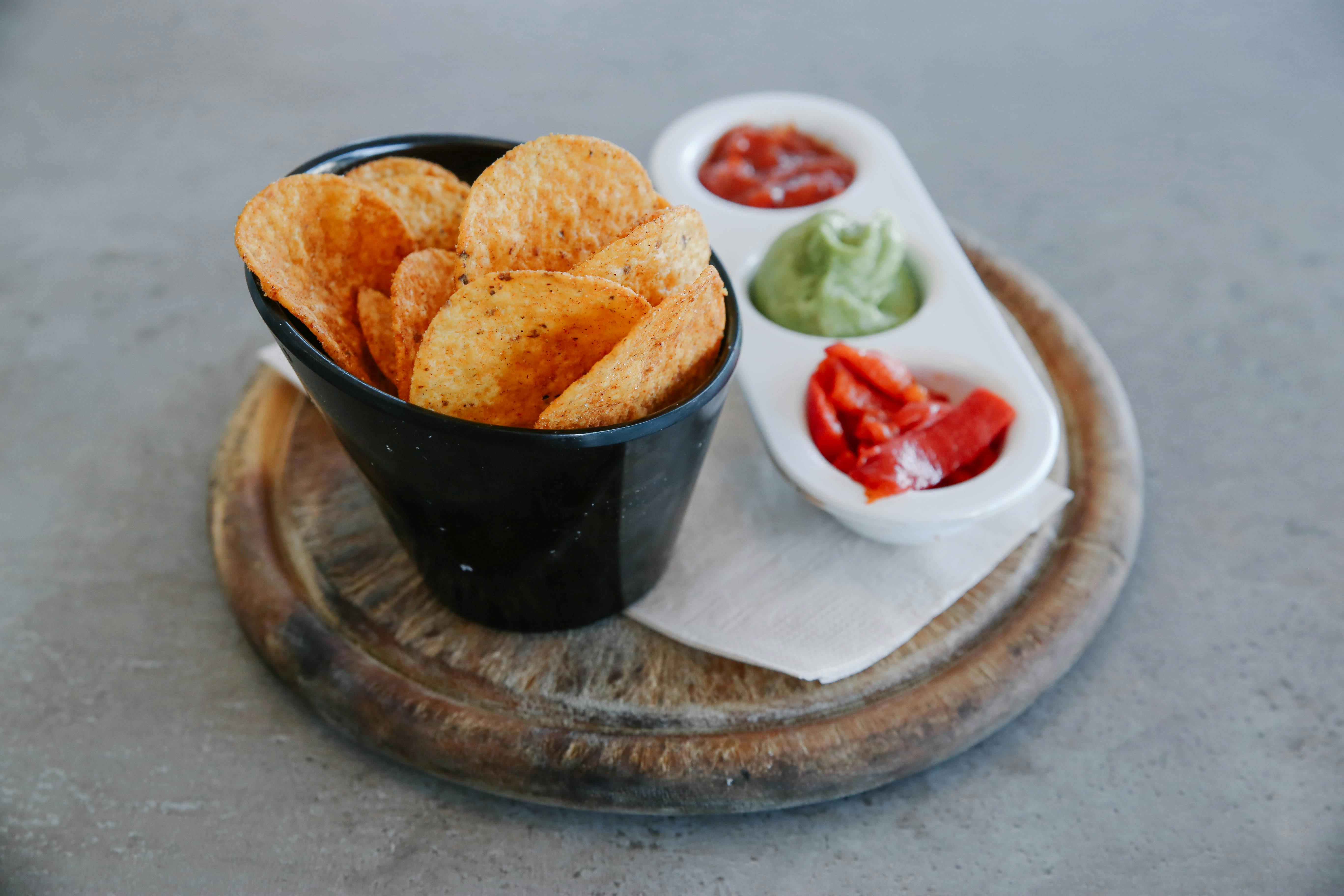 Chips and Sauces · Free Stock Photo