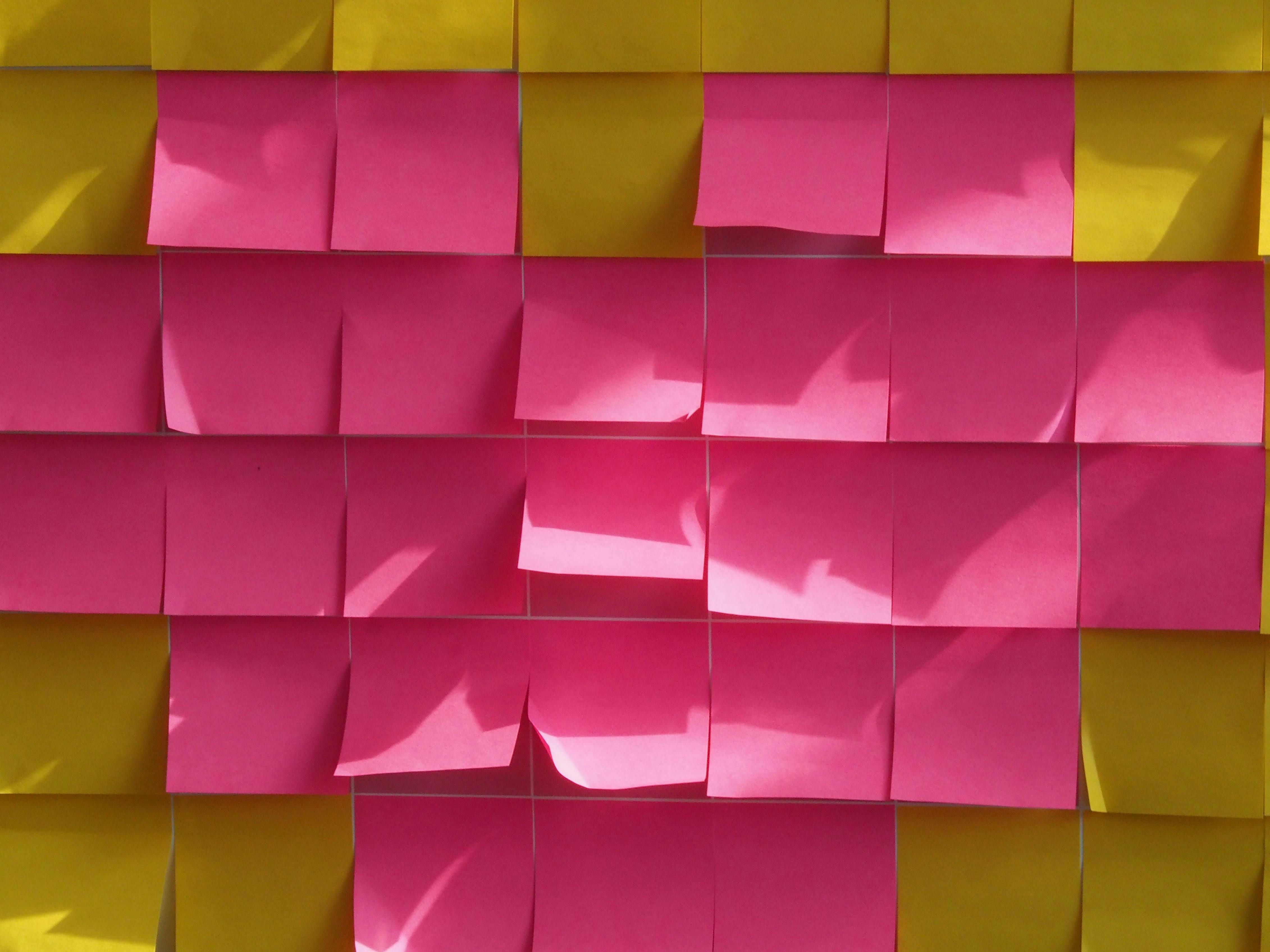 Sticky Notes on a White Board · Free Stock Photo