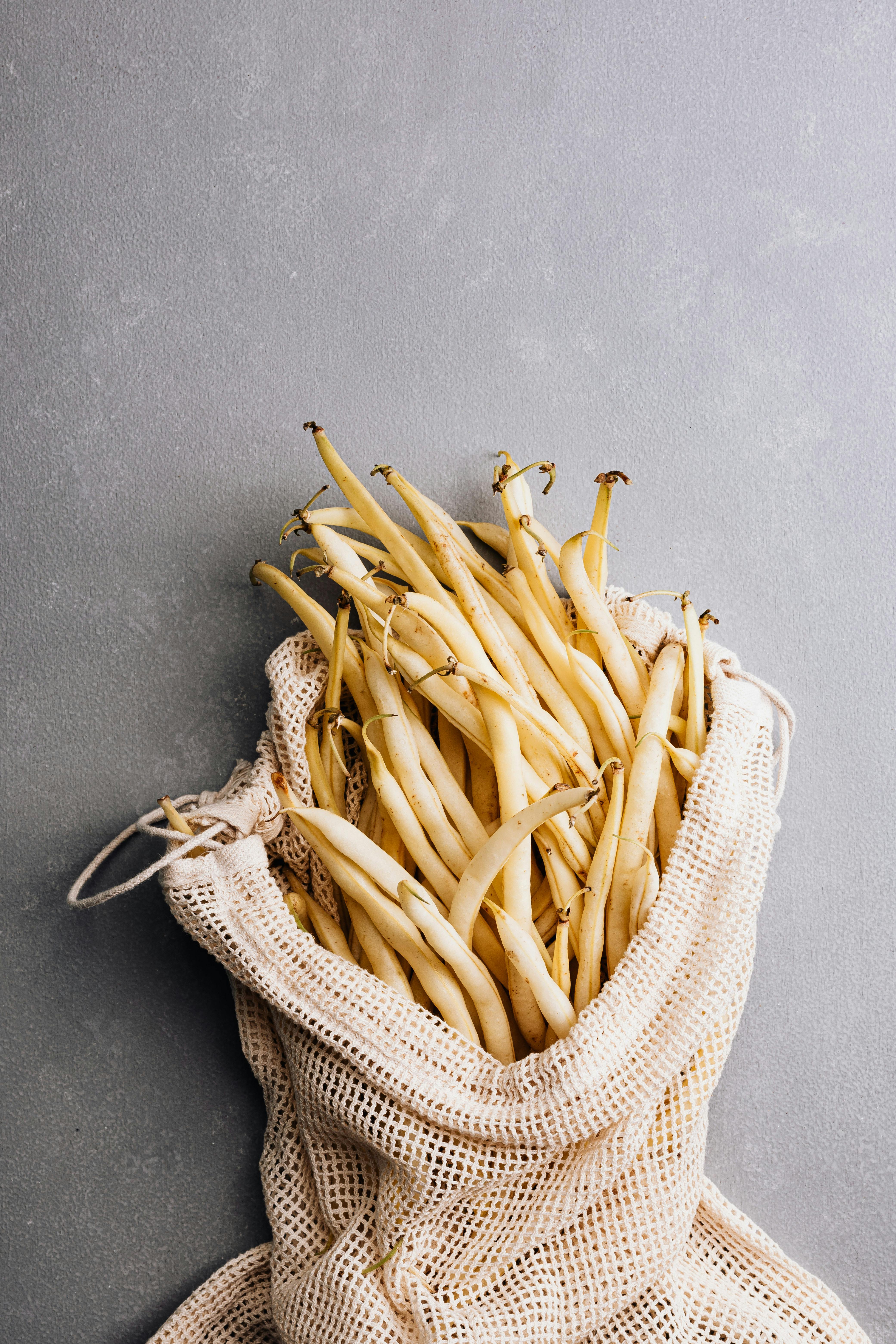 Yellow Wax Beans in a Mesh Bag · Free Stock Photo