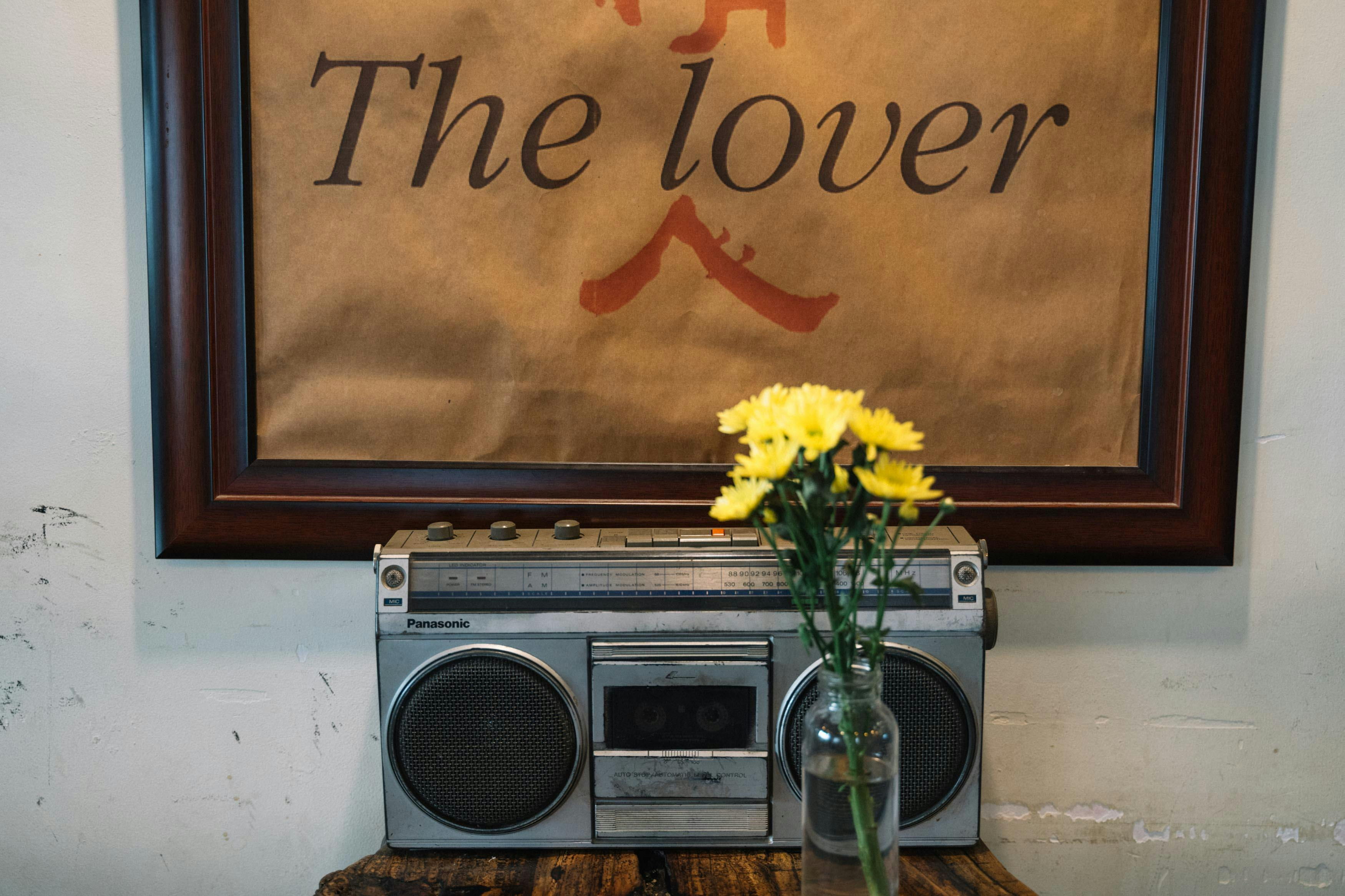 Vintage Boombox on Wooden Table · Free Stock Photo