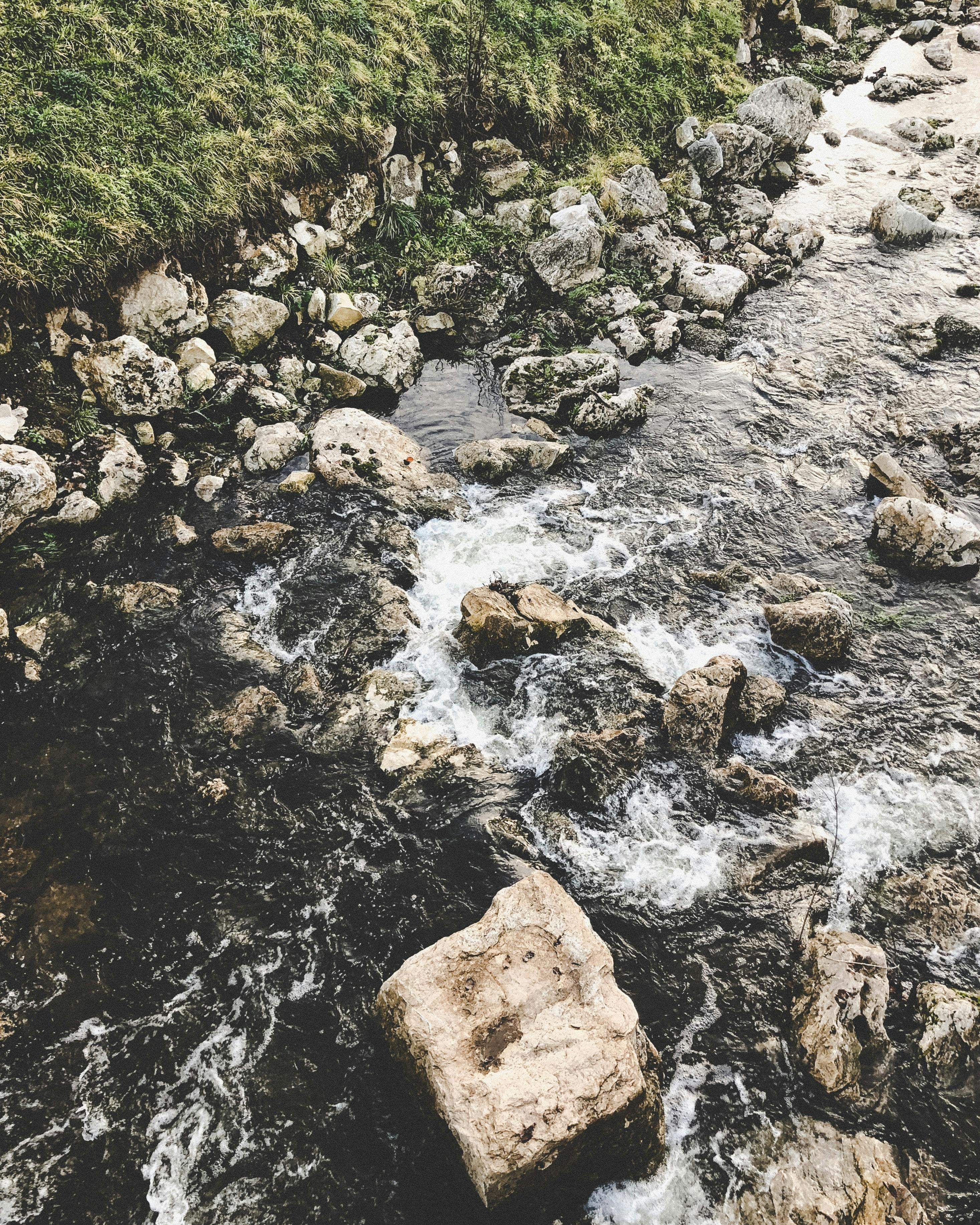 Water Flowing on Rocky River · Free Stock Photo