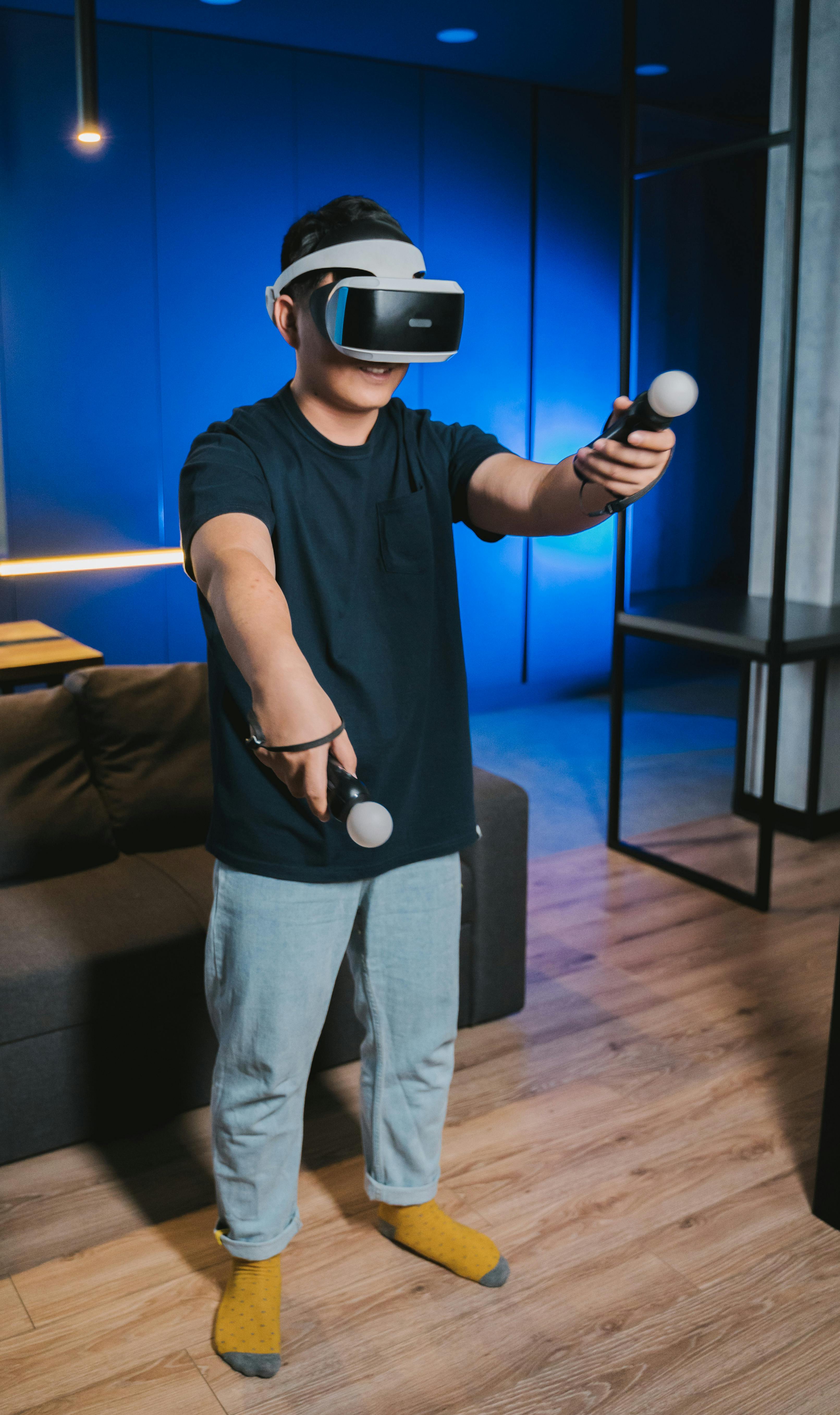 A Man Playing a VR Game · Free Stock Photo