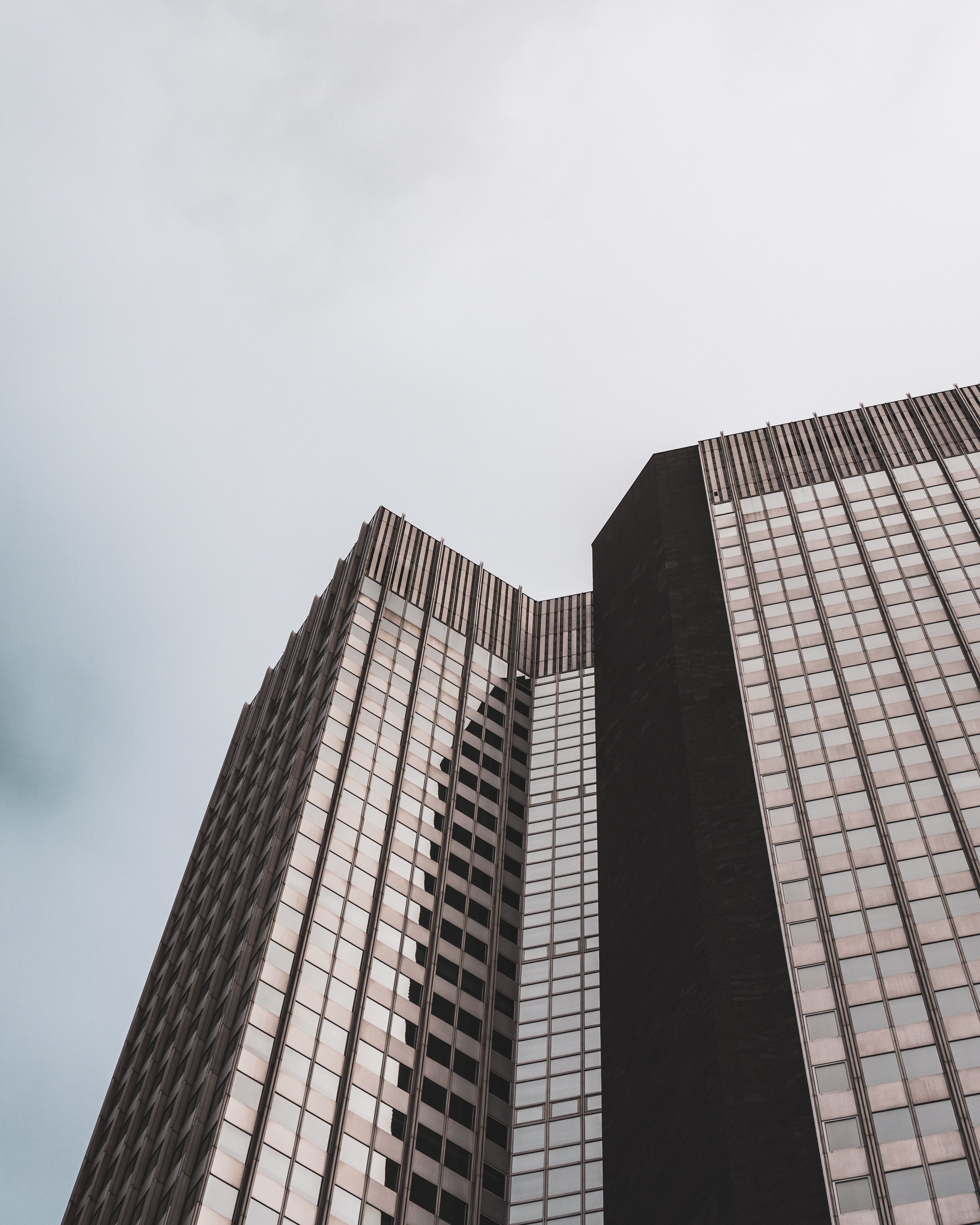 Low-Angle Photography of Glass Buildings · Free Stock Photo