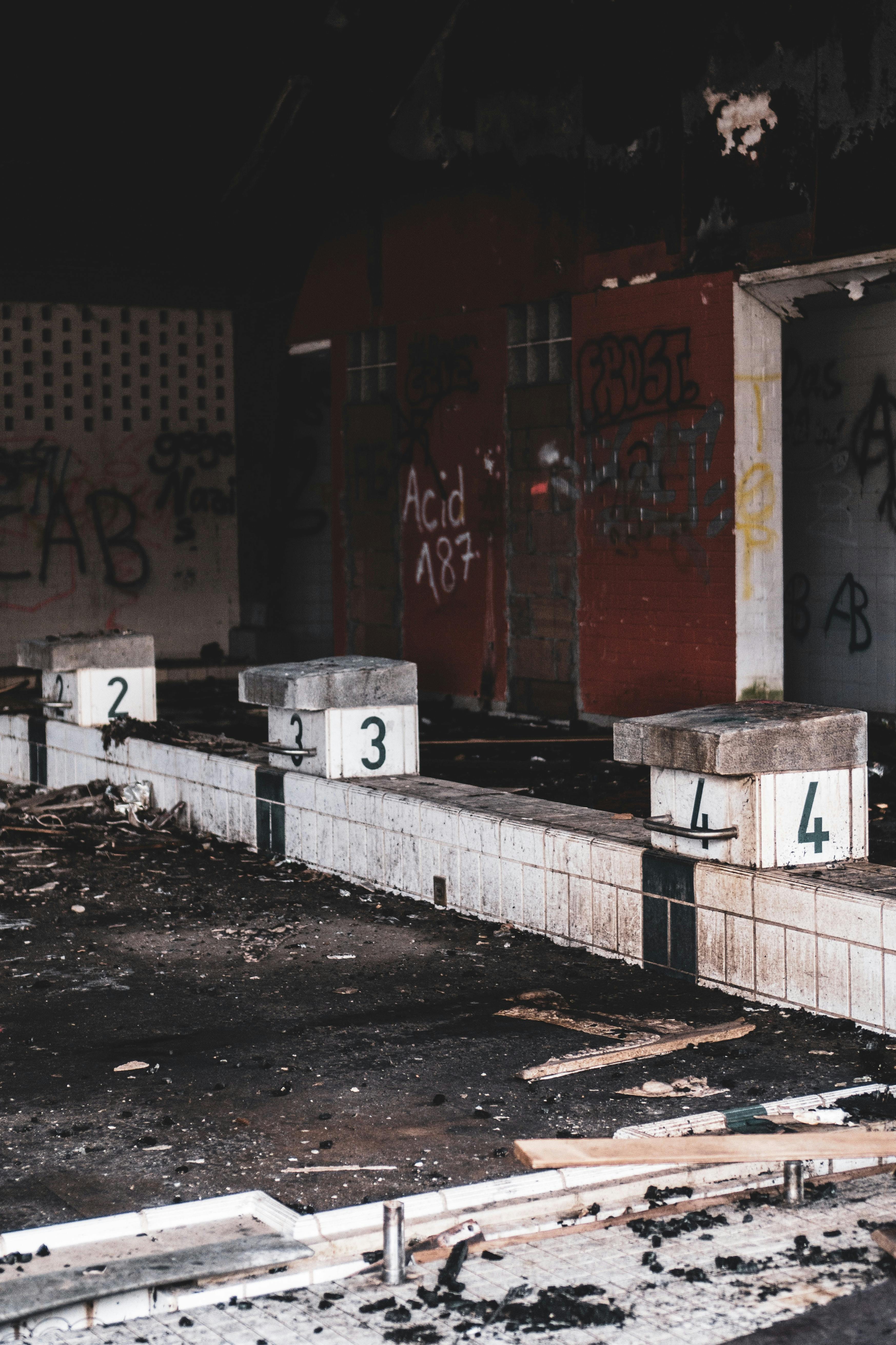 Abandoned Vandalized Swimming Pool · Free Stock Photo