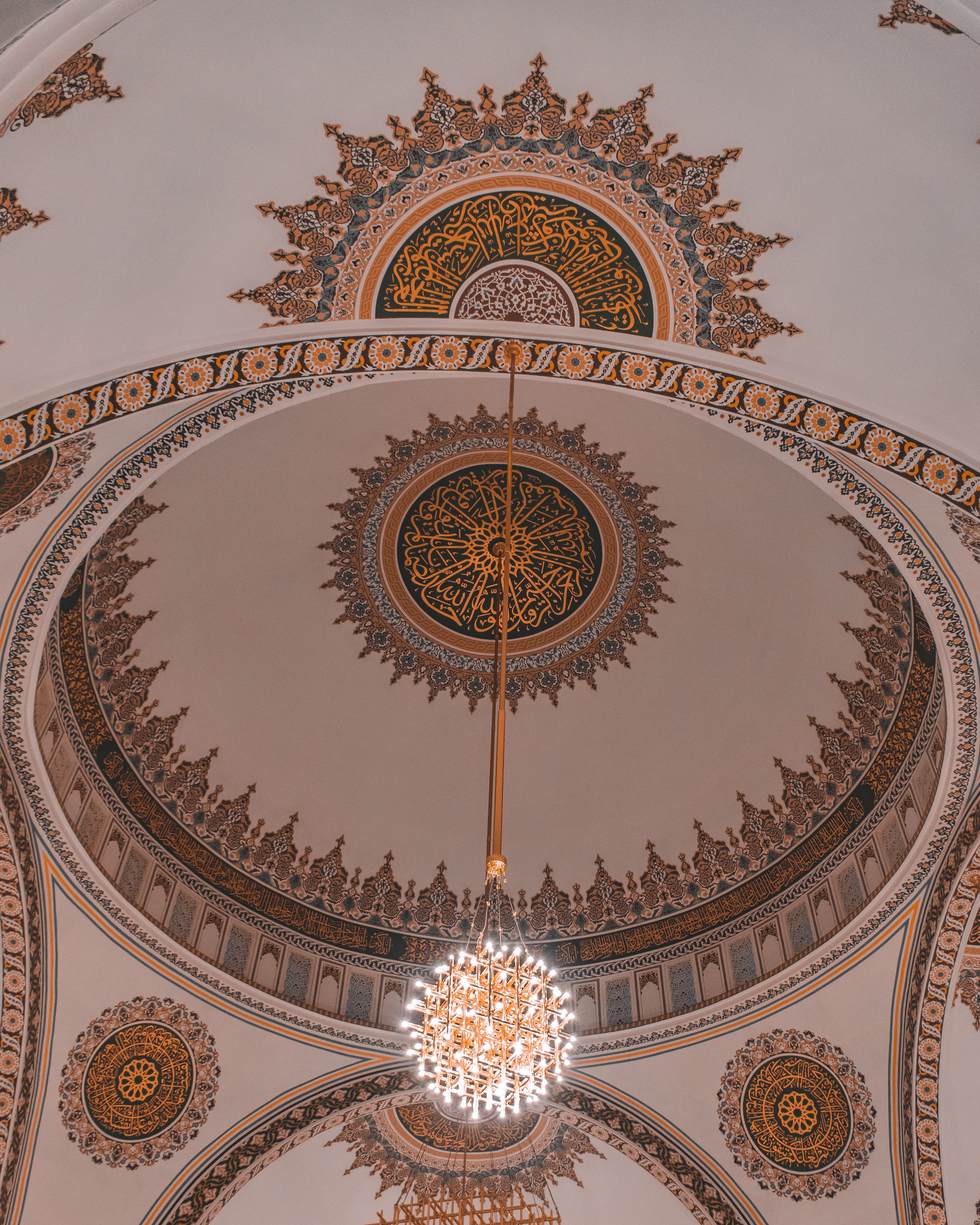 Church Ceiling Dome with Lamp · Free Stock Photo