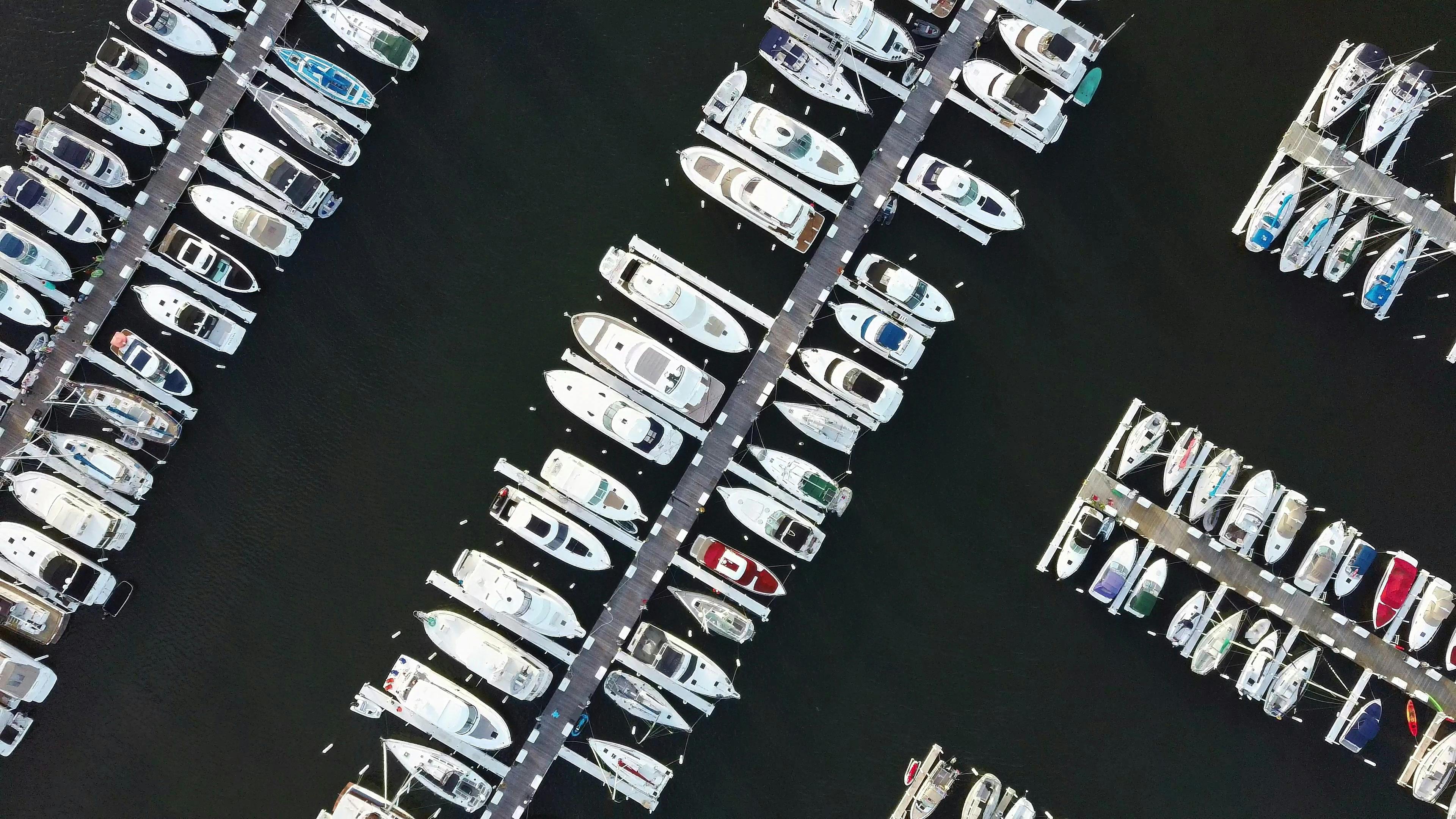 Bird's Eye View of a Seaport · Free Stock Photo