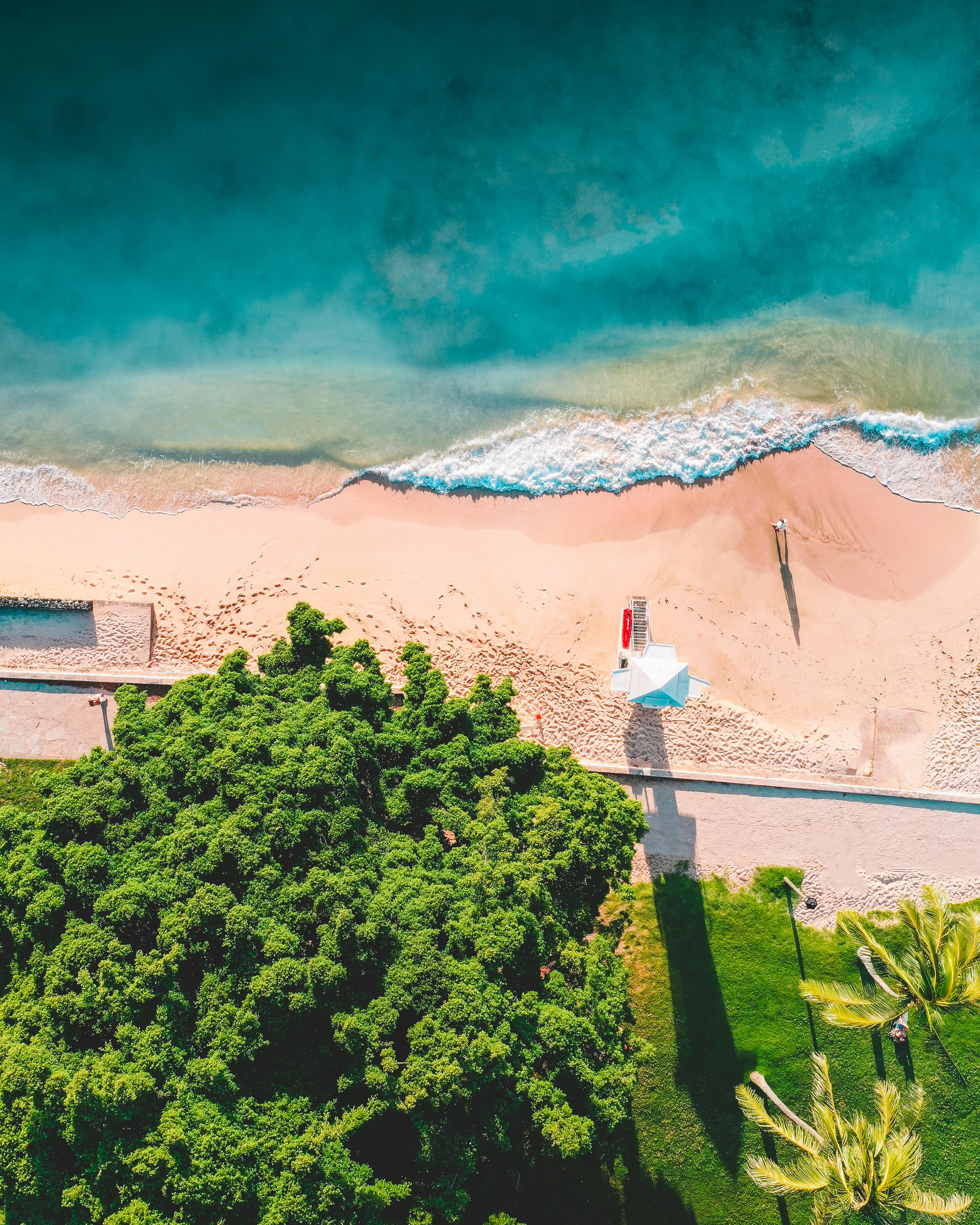 Overhead View of Ocean Beach · Free Stock Photo