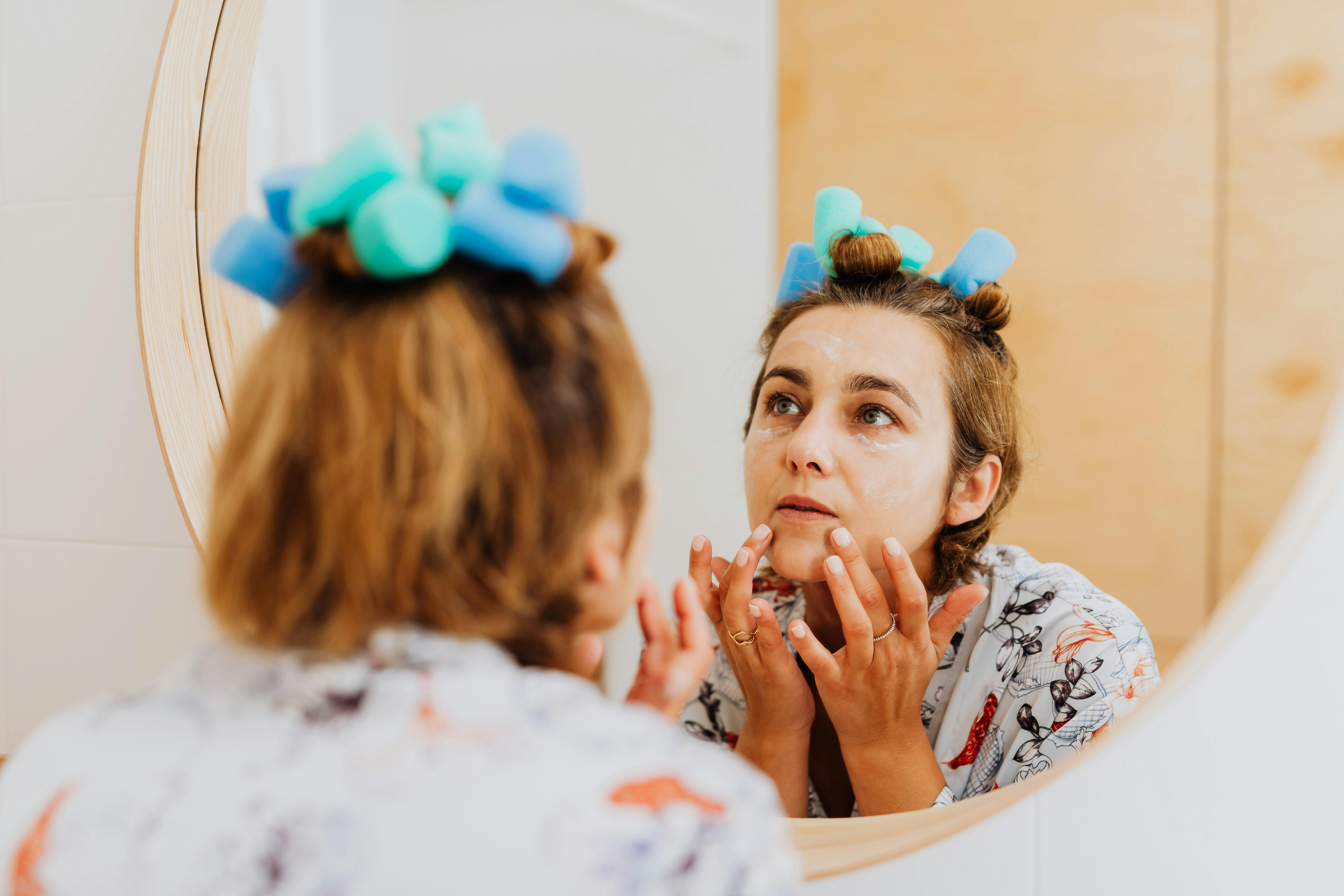 Woman Face in Mirror · Free Stock Photo