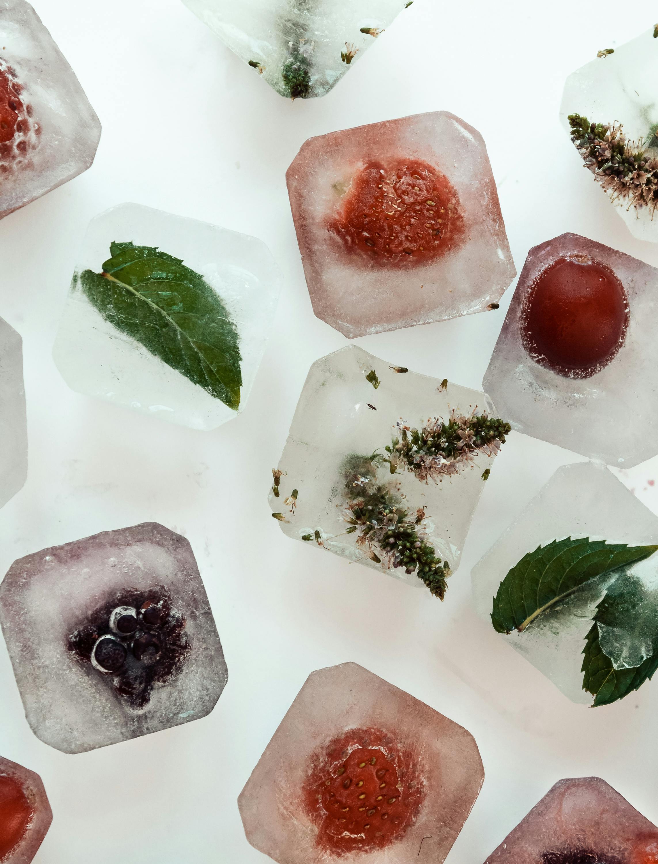 Frozen Iced Cubes with Fruits Inside · Free Stock Photo