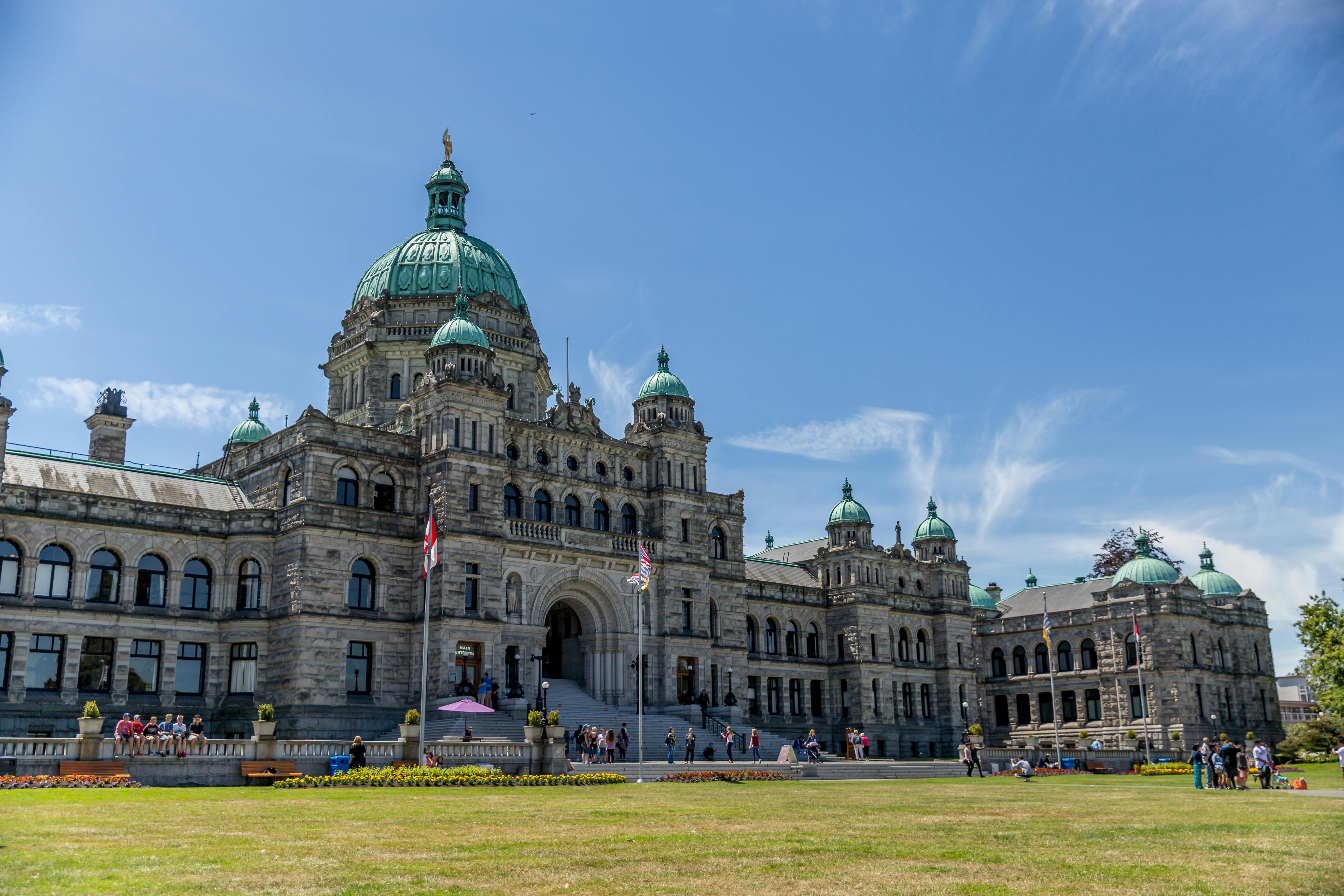 Stone Castle With Green Grass Front Yard · Free Stock Photo
