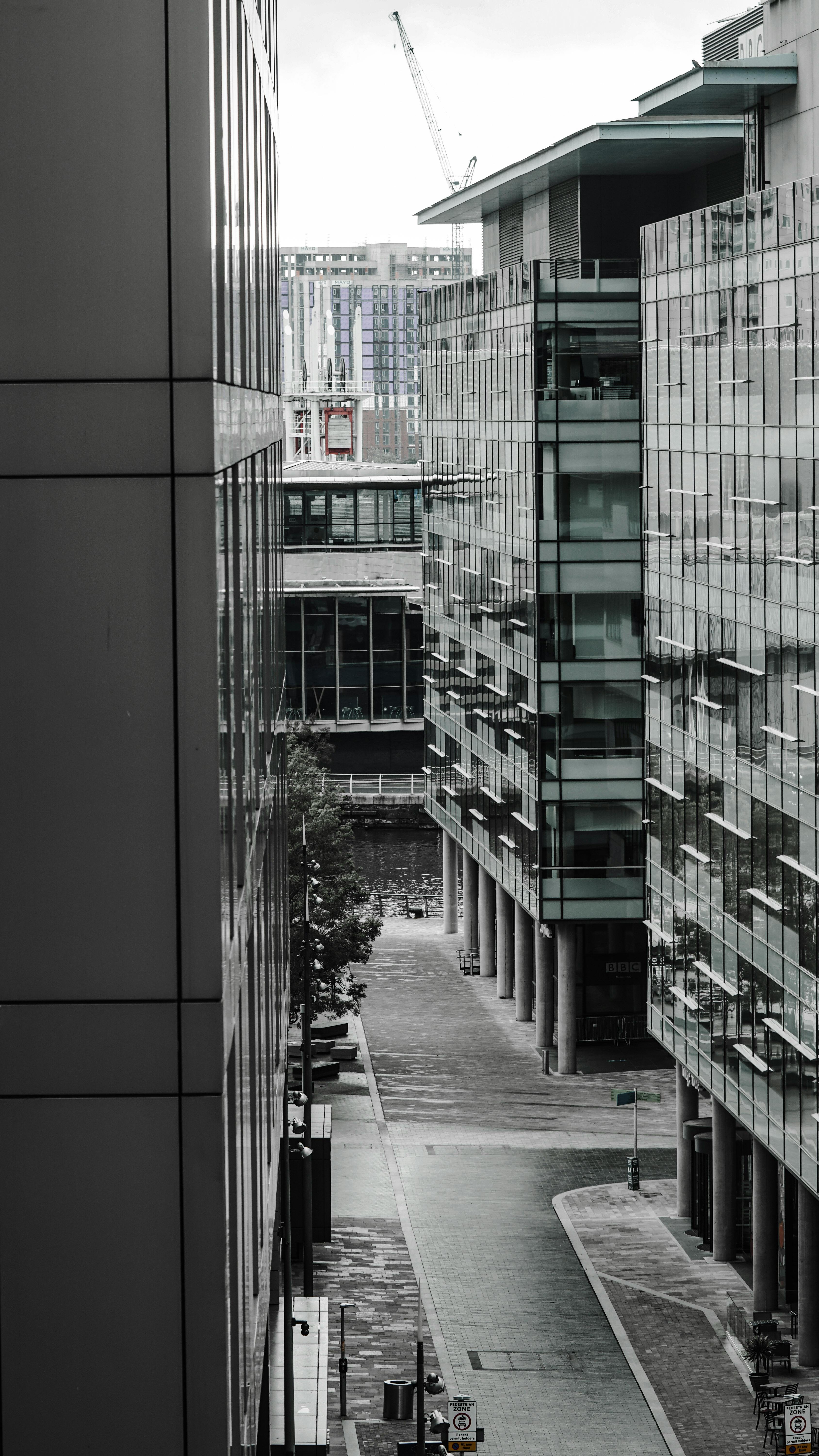 Modern buildings on street of downtown · Free Stock Photo
