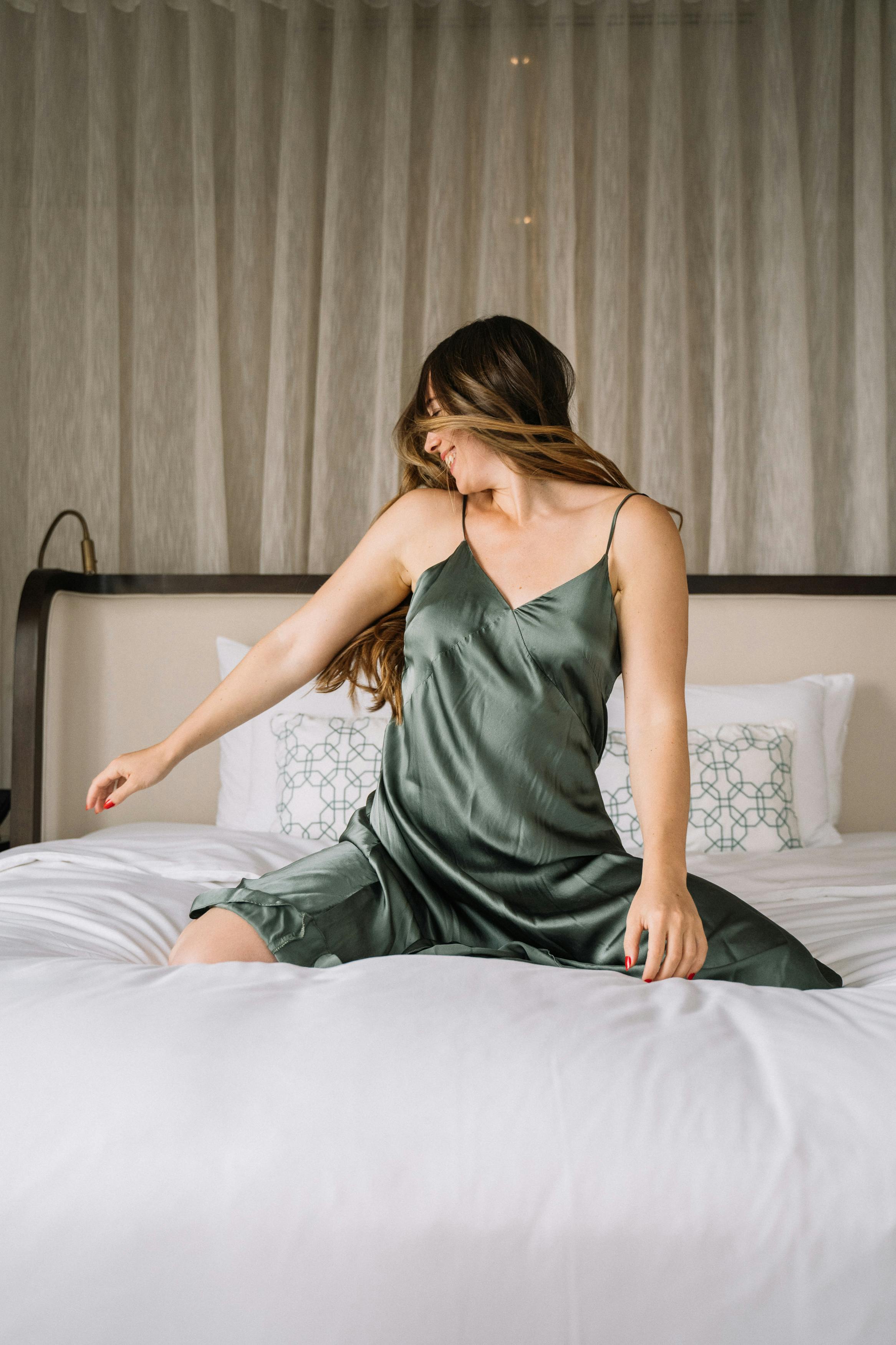Woman Wearing a Silk Dress · Free Stock Photo