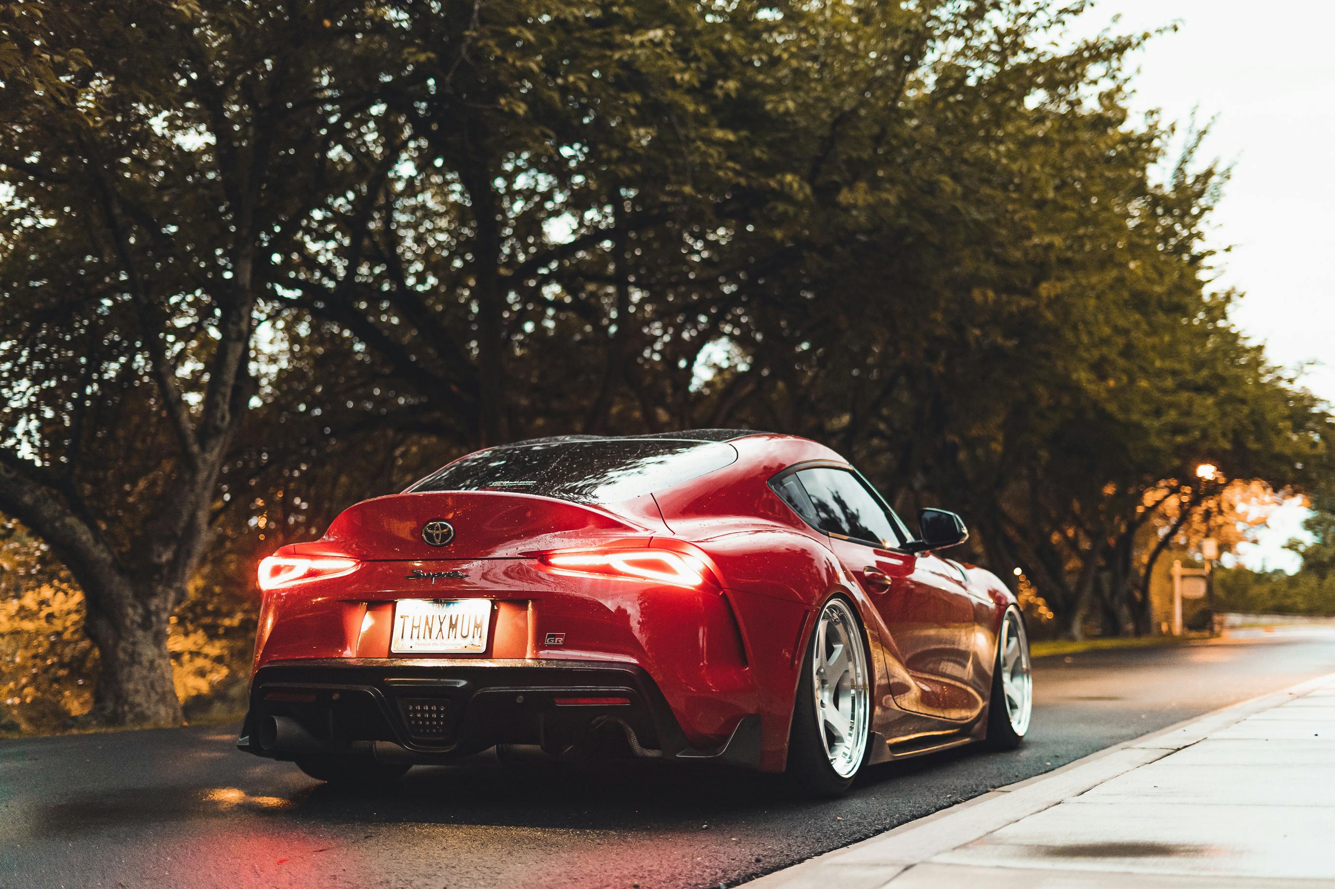 Red Vehicle on the Road · Free Stock Photo