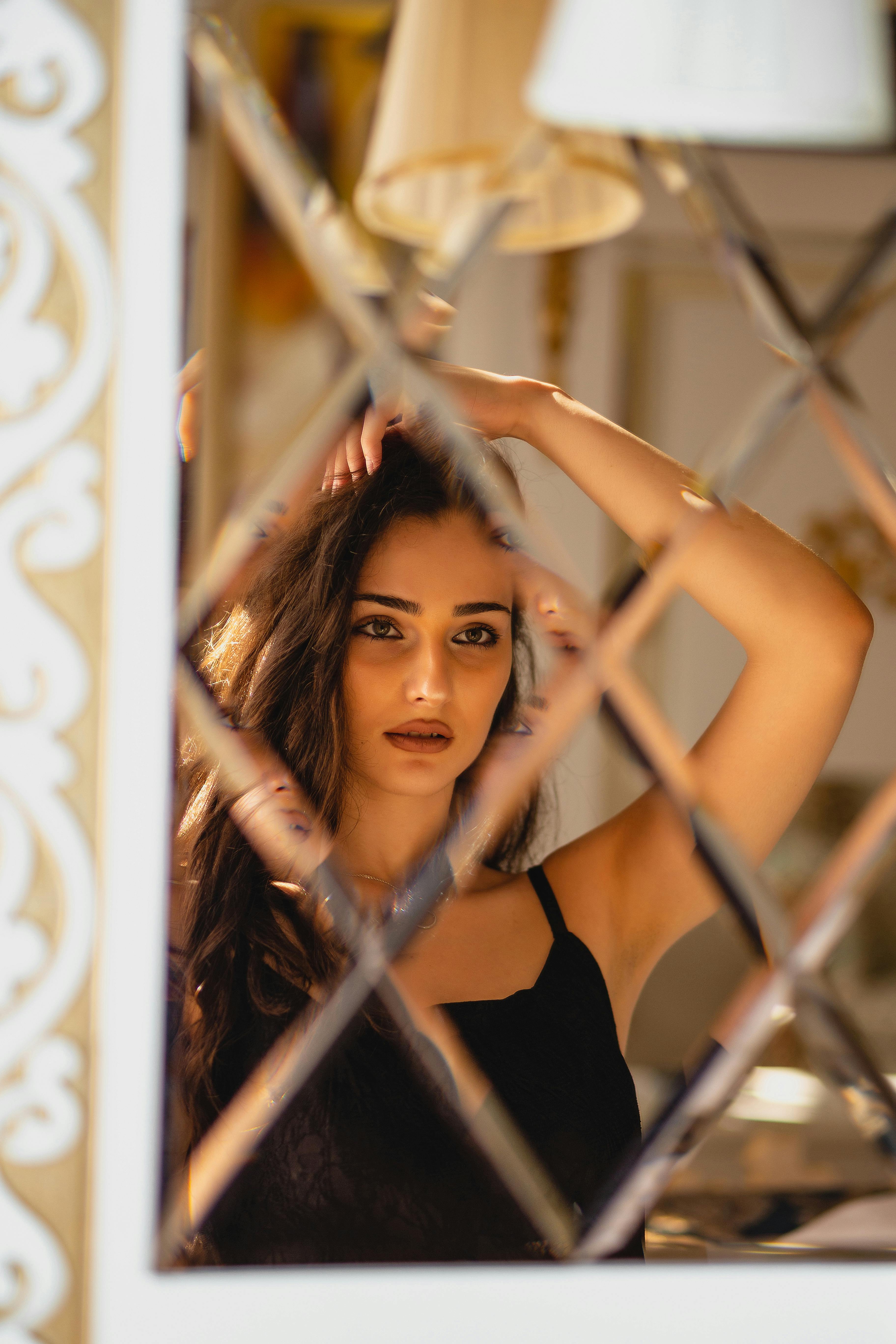 Reflection Of Face On Mirror · Free Stock Photo