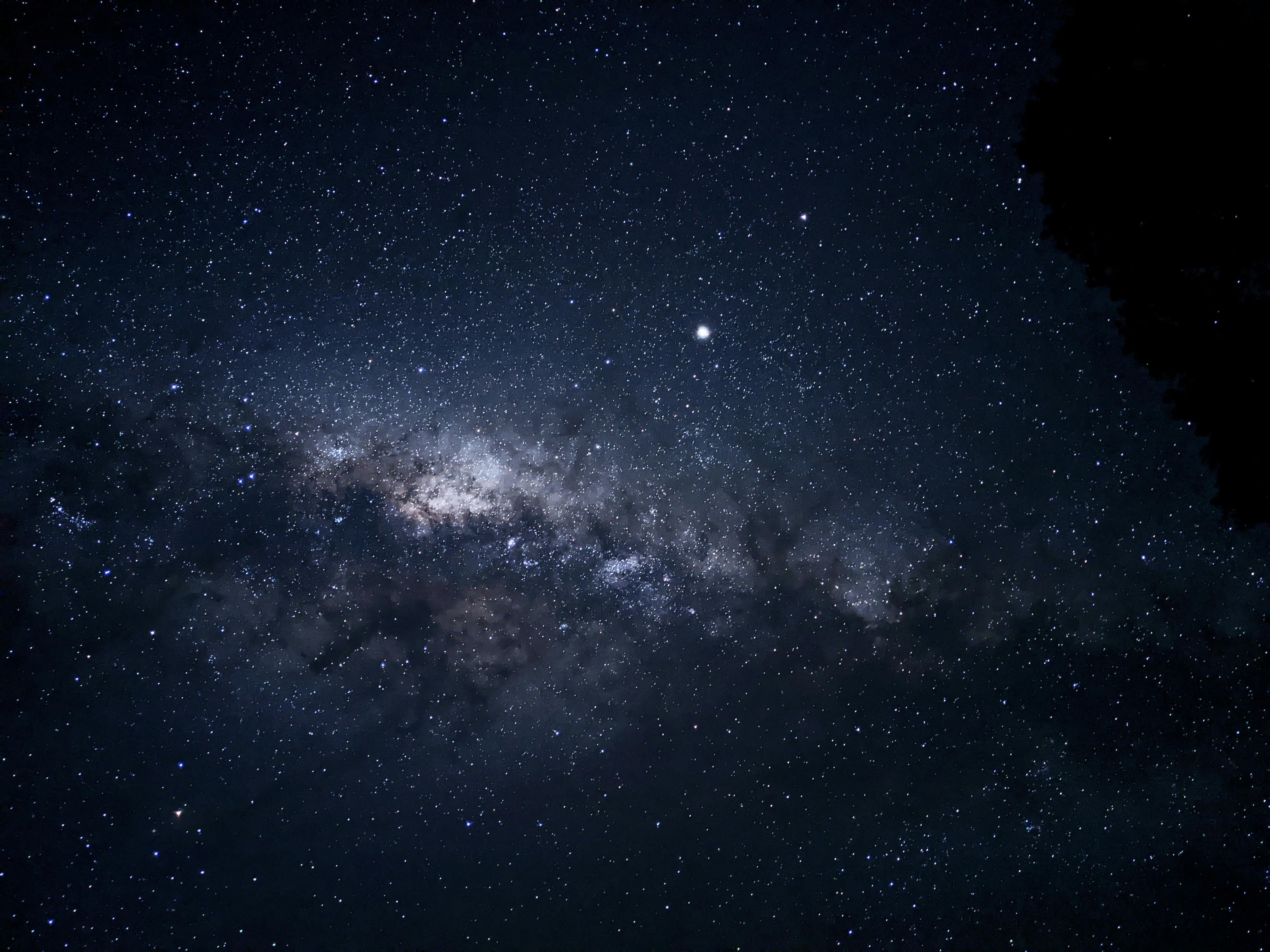 Blue and White Starry Night Sky · Free Stock Photo