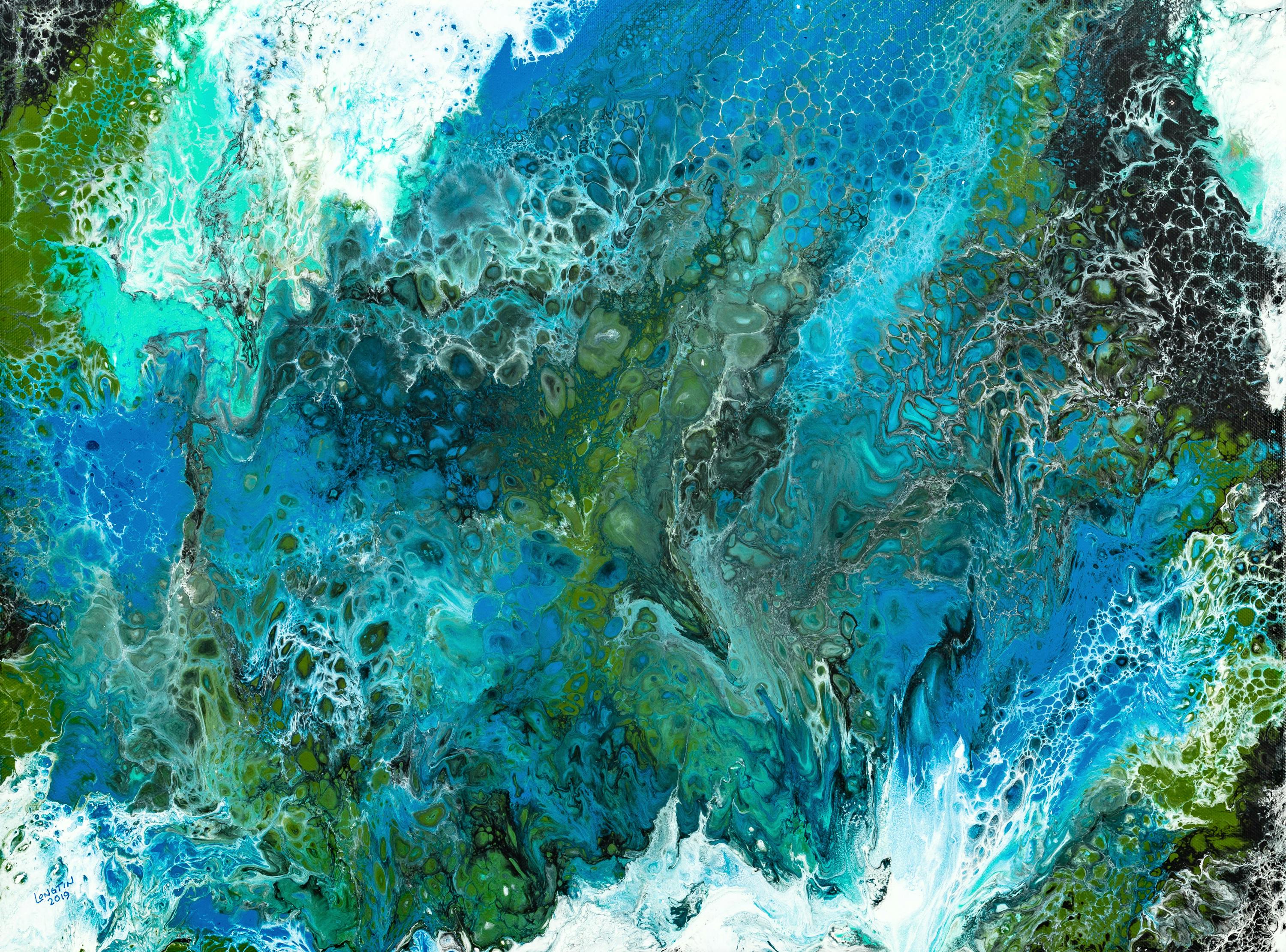 A Close-Up Shot of an Abstract Painting · Free Stock Photo