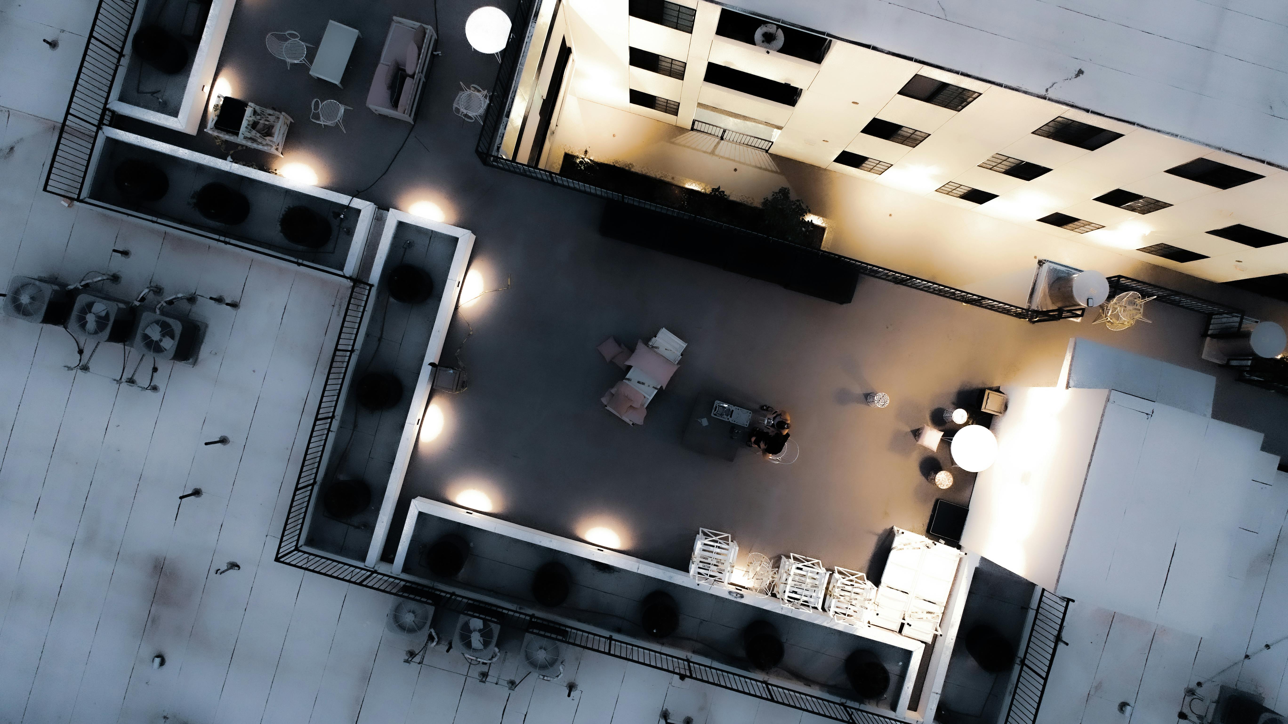 Eagle Eye View of Condominium and Swimming Pool · Free Stock Photo