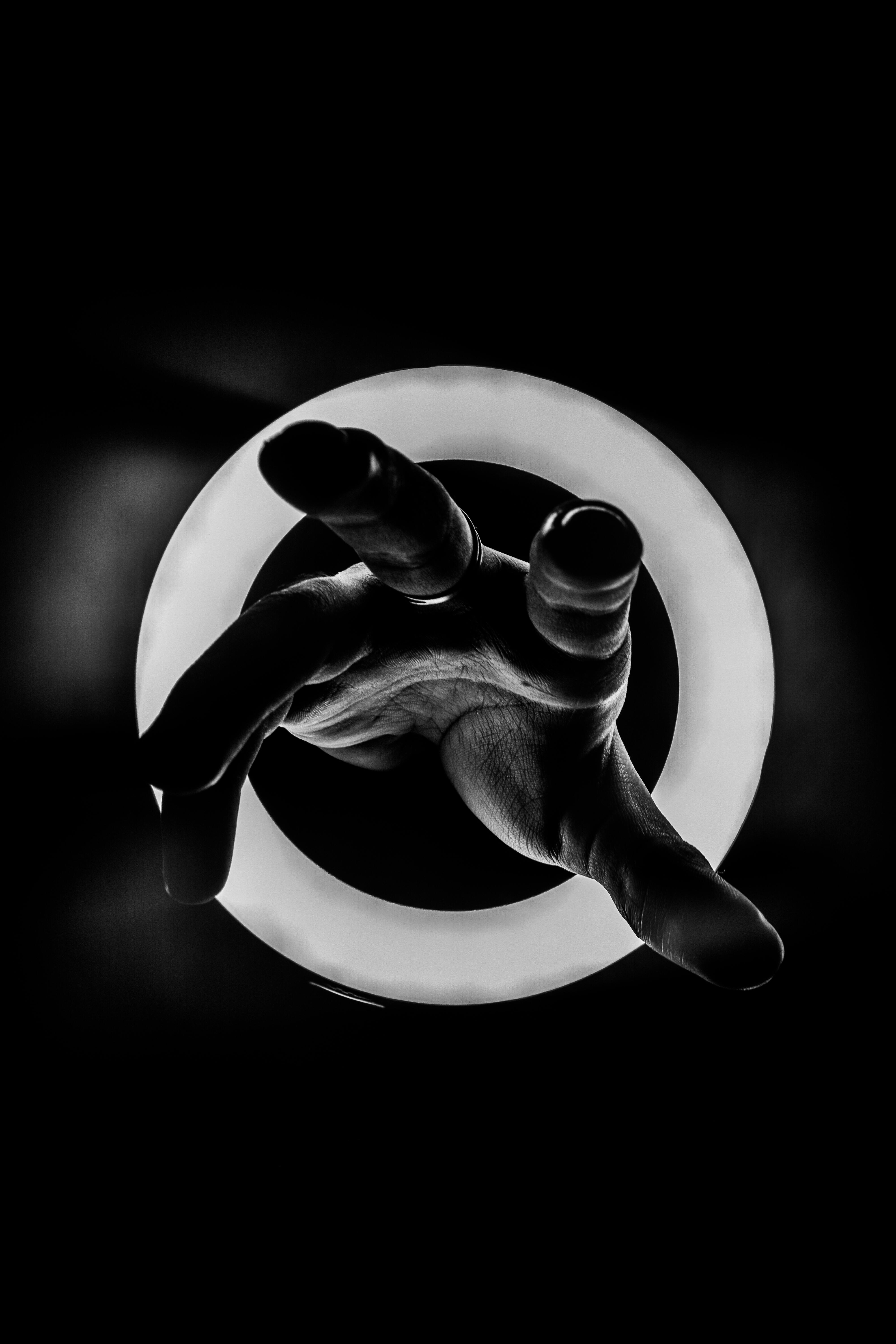 A Hand in the Ring Light · Free Stock Photo