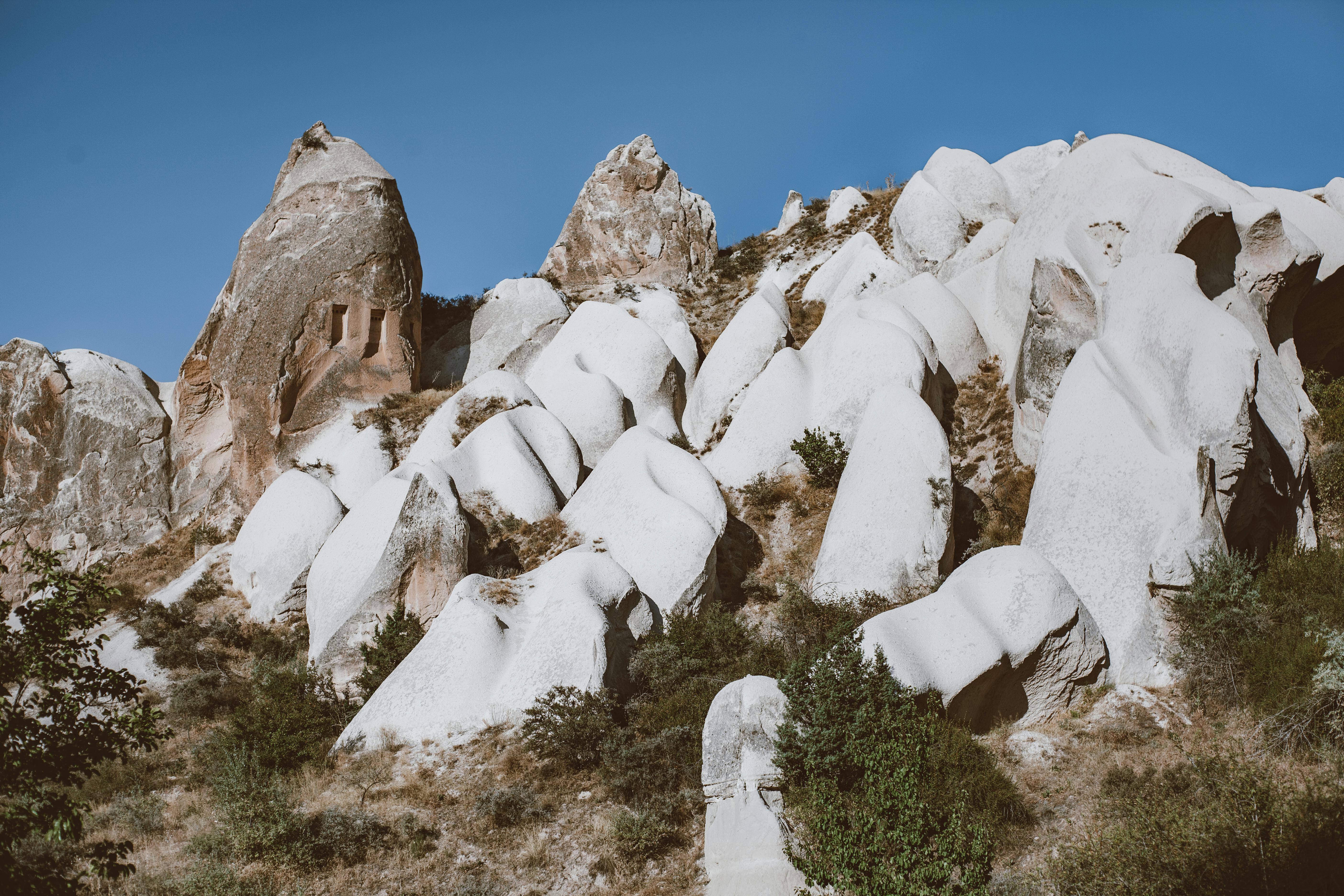 White Rock Formations Under Blue Sky · Free Stock Photo