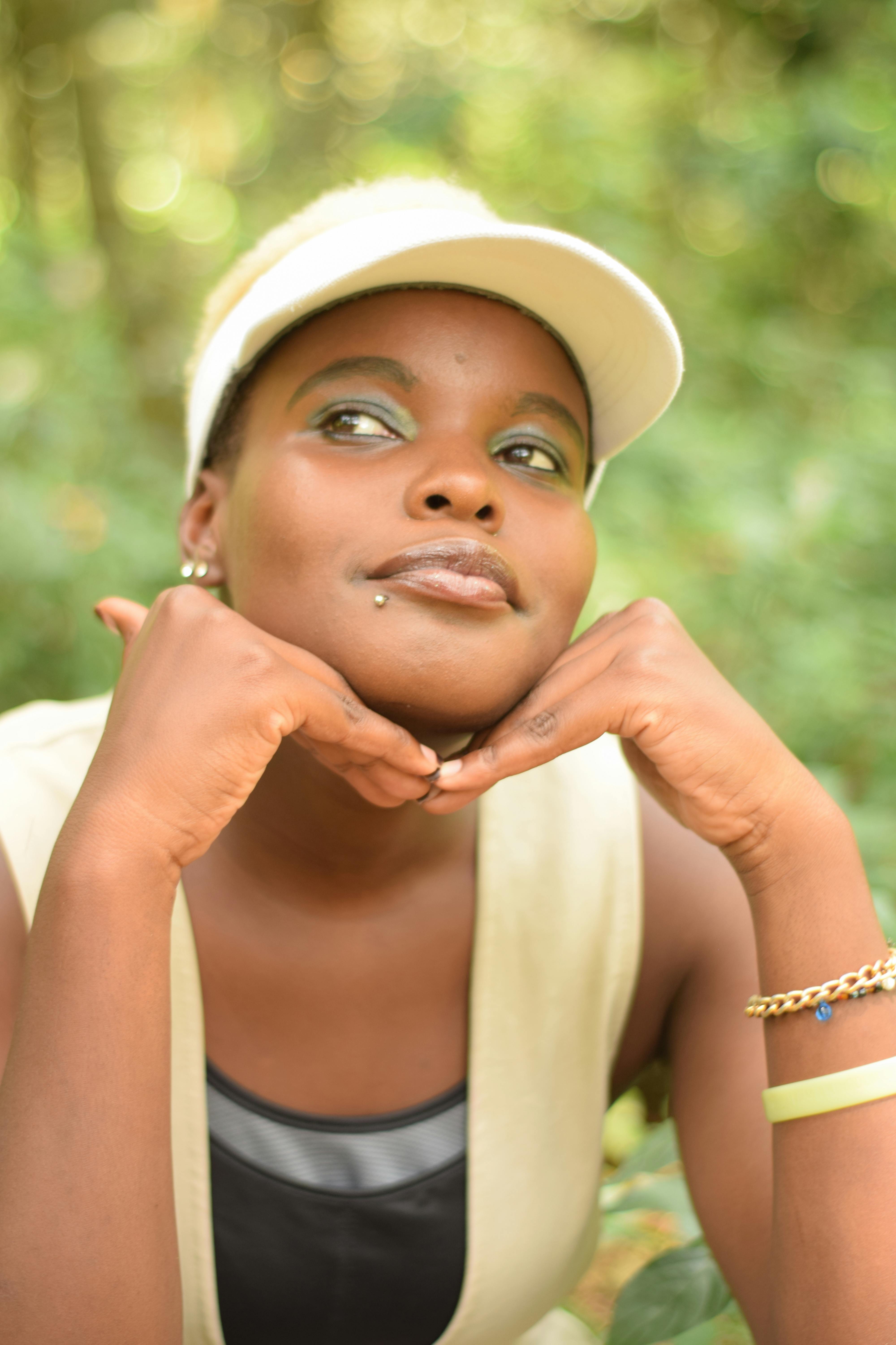 Cap Women Hidden Face Black And Whight Photos, Download Free Cap Women ...