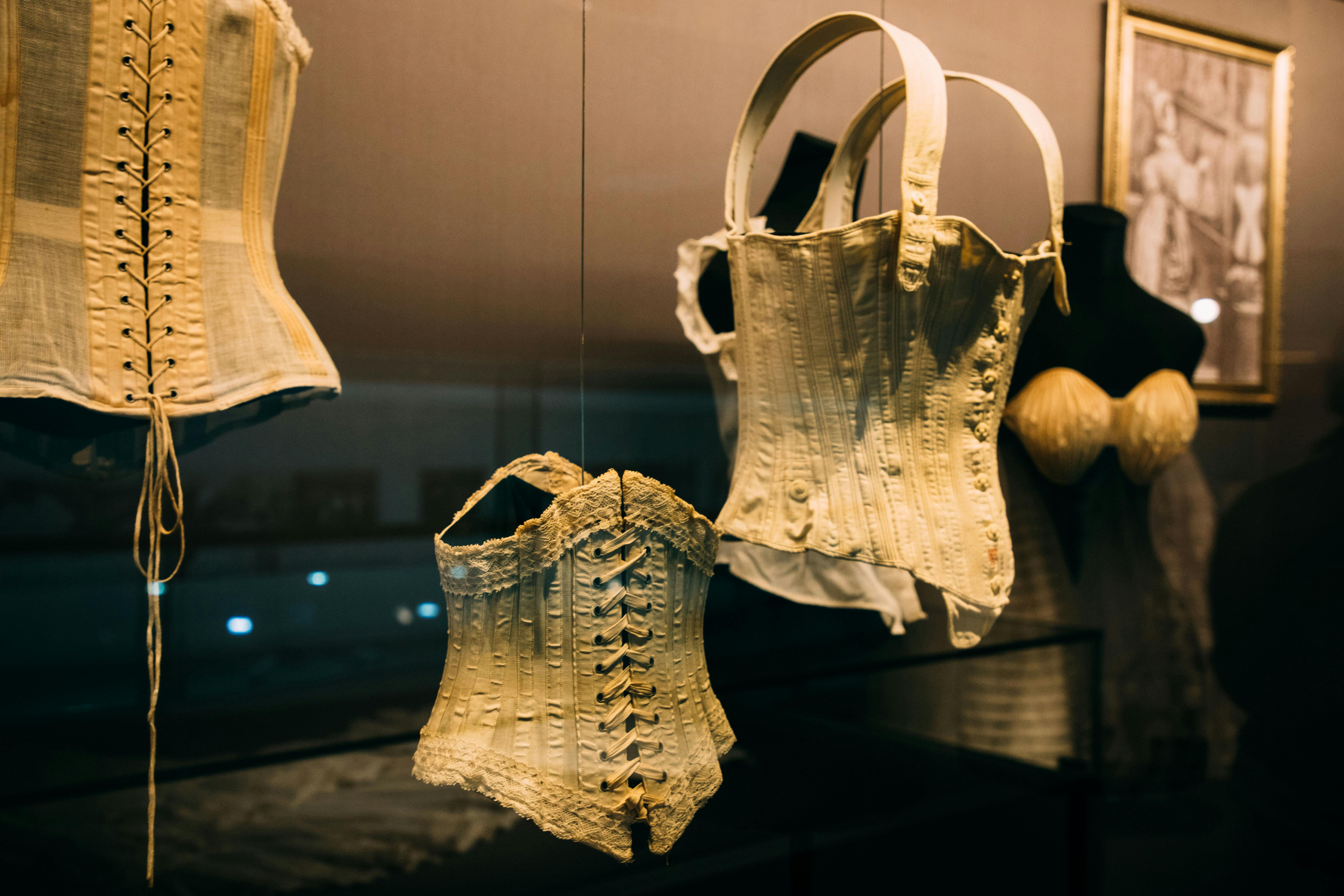 Old style female corsets with cords in museum · Free Stock Photo