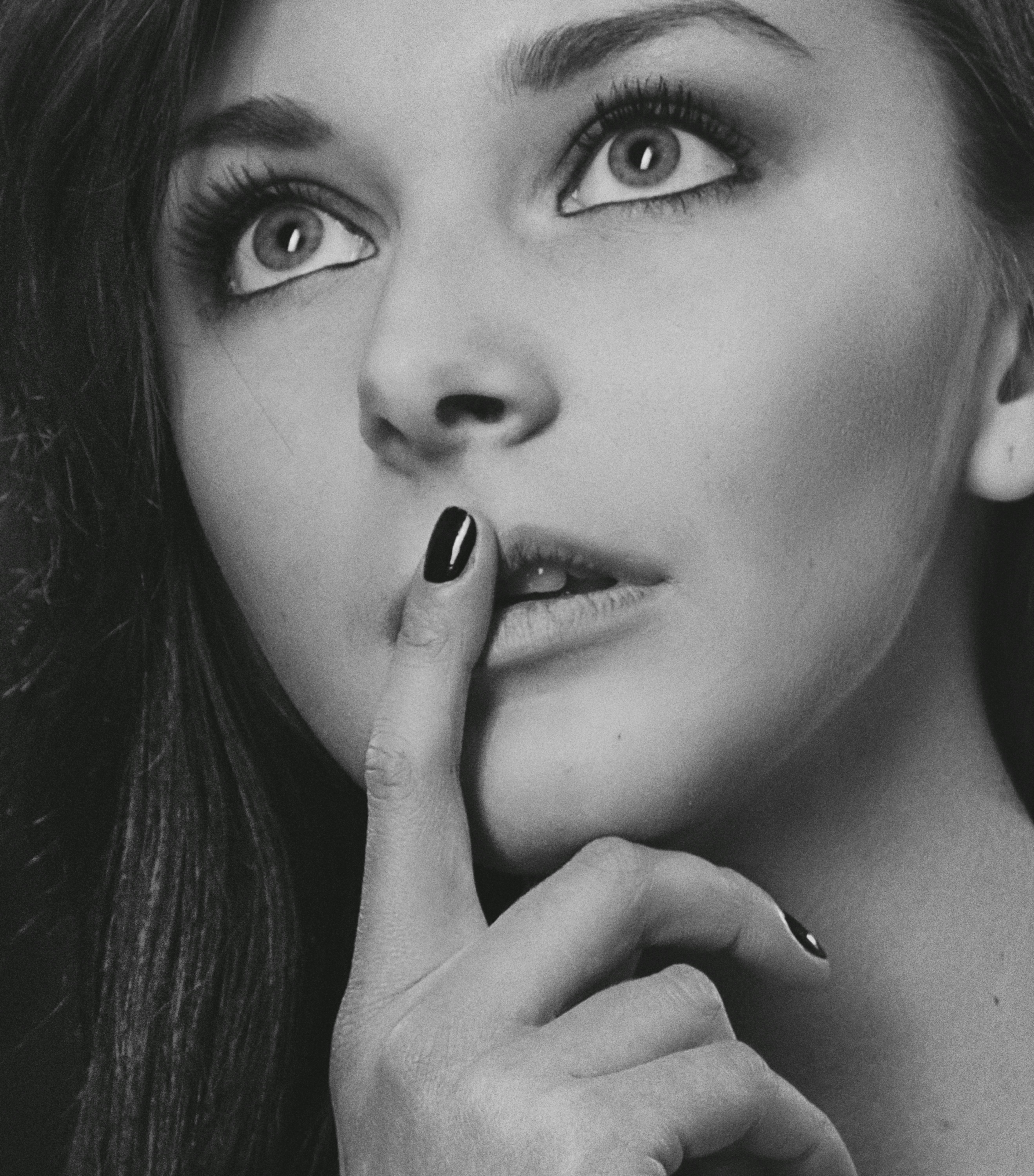 Grayscale Photo of Woman · Free Stock Photo