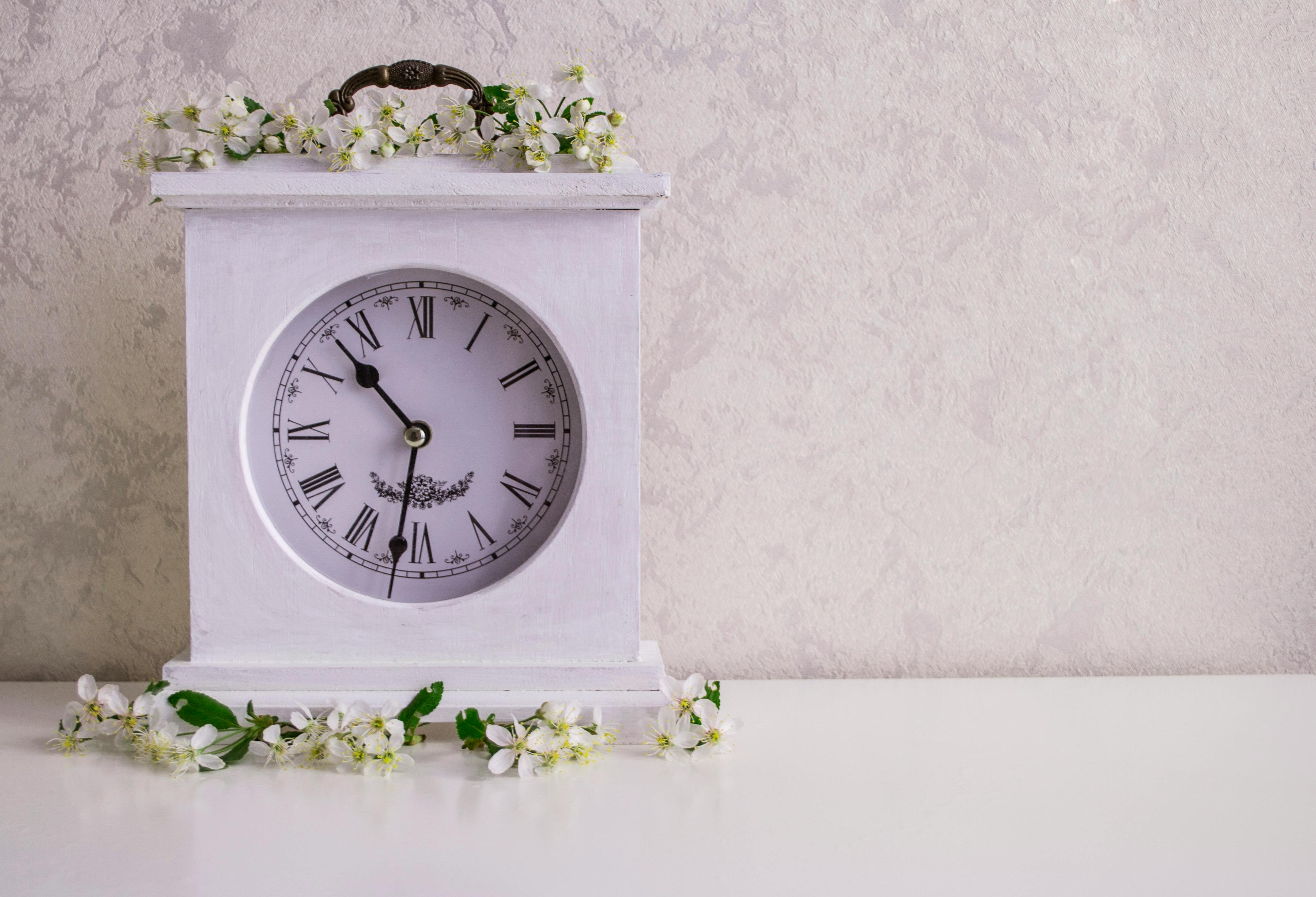 Photograph of a White Vintage Clock · Free Stock Photo