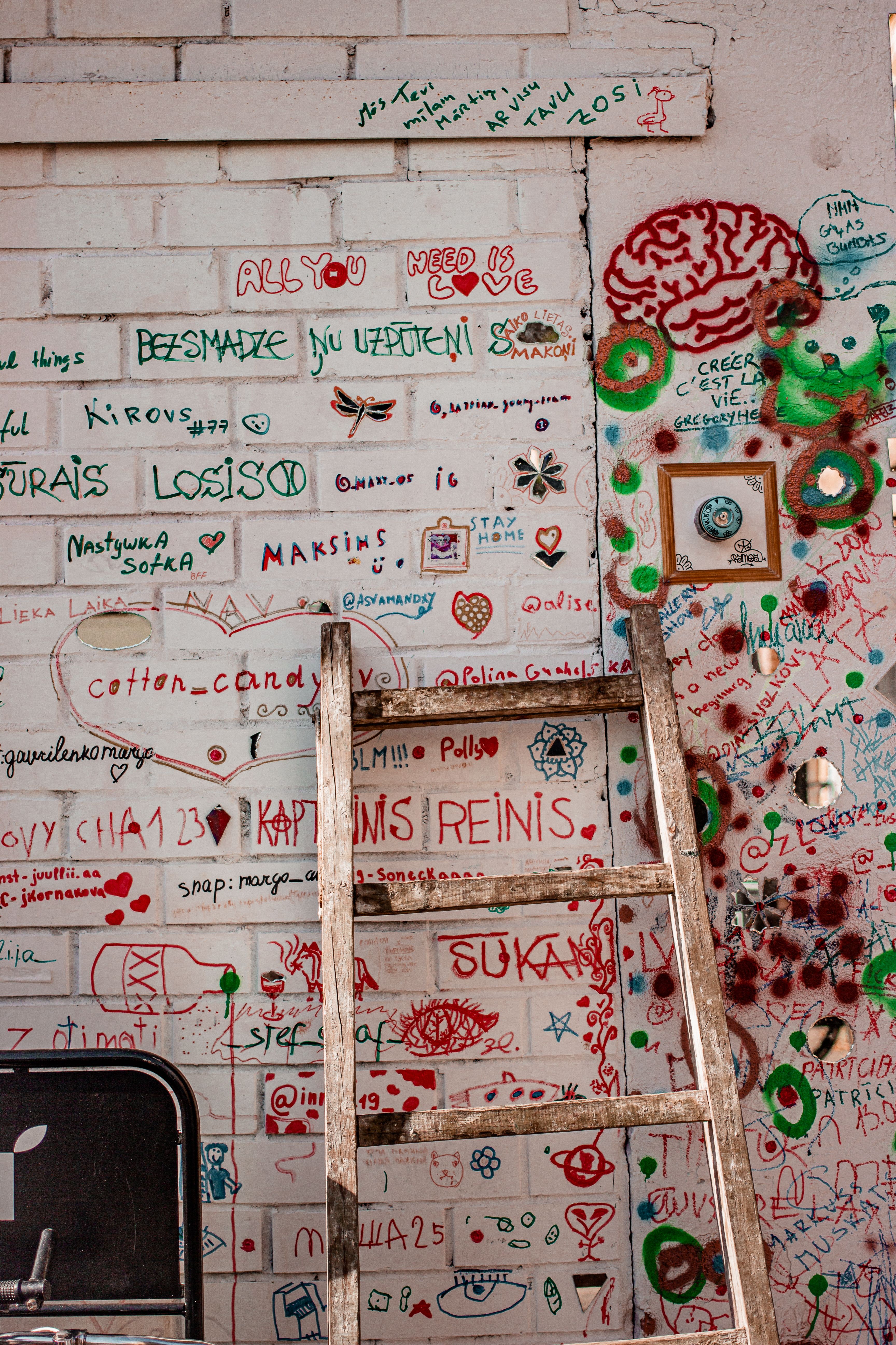 Photograph of Writings on a White Wall · Free Stock Photo