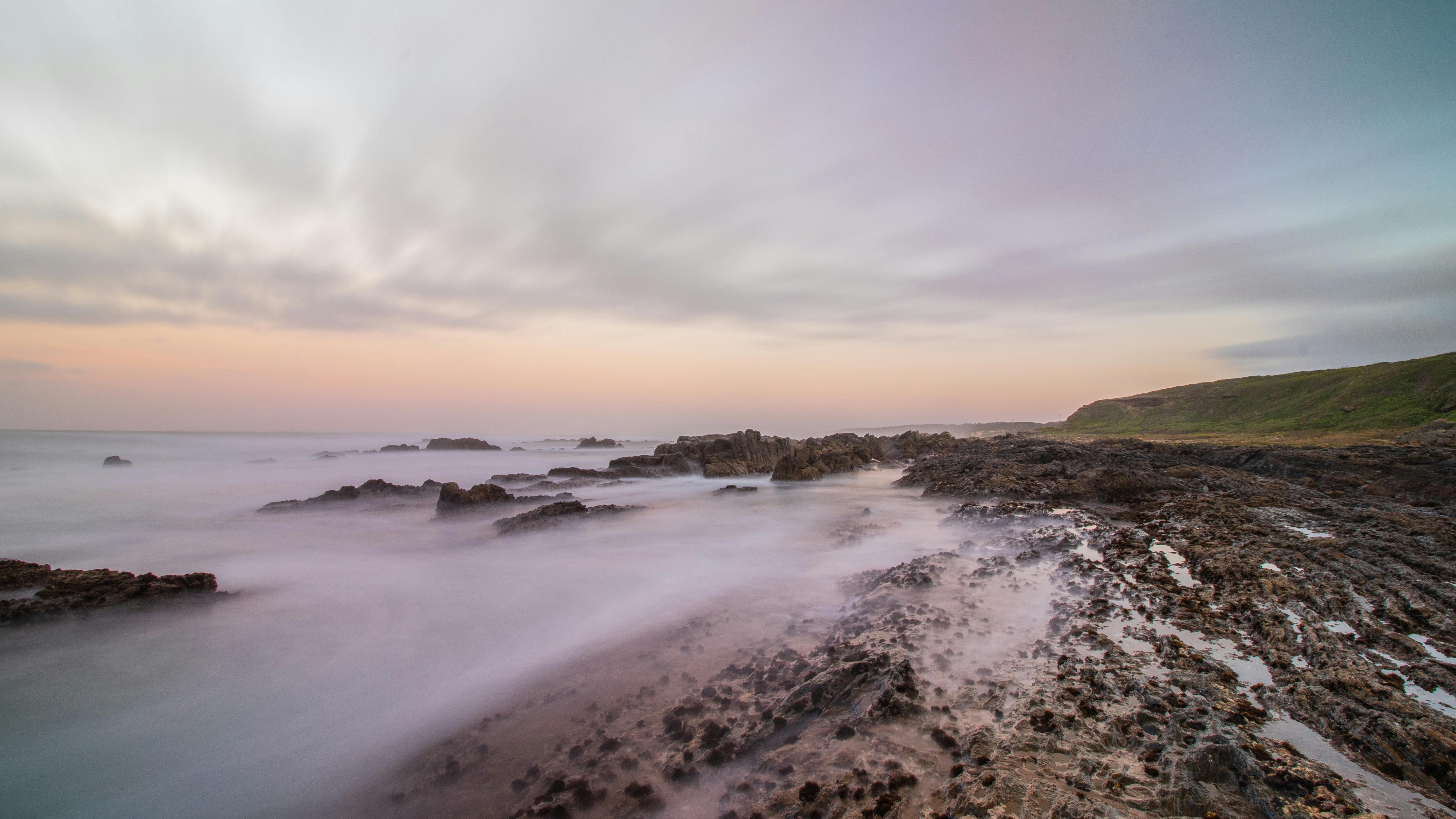 Fog Covering the Sea Surface at Sunset · Free Stock Photo