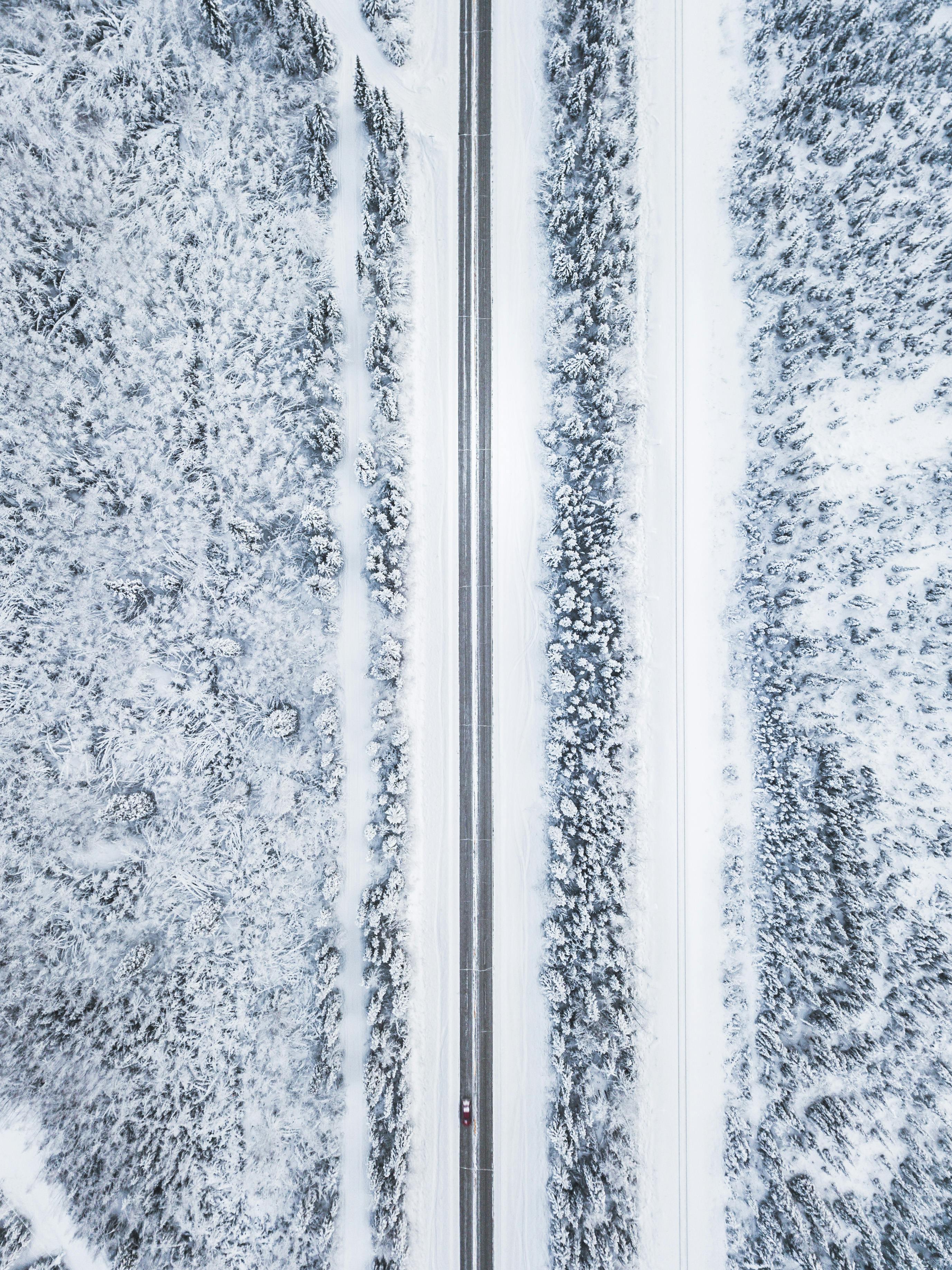 Aerial Photo of Snowy Field · Free Stock Photo