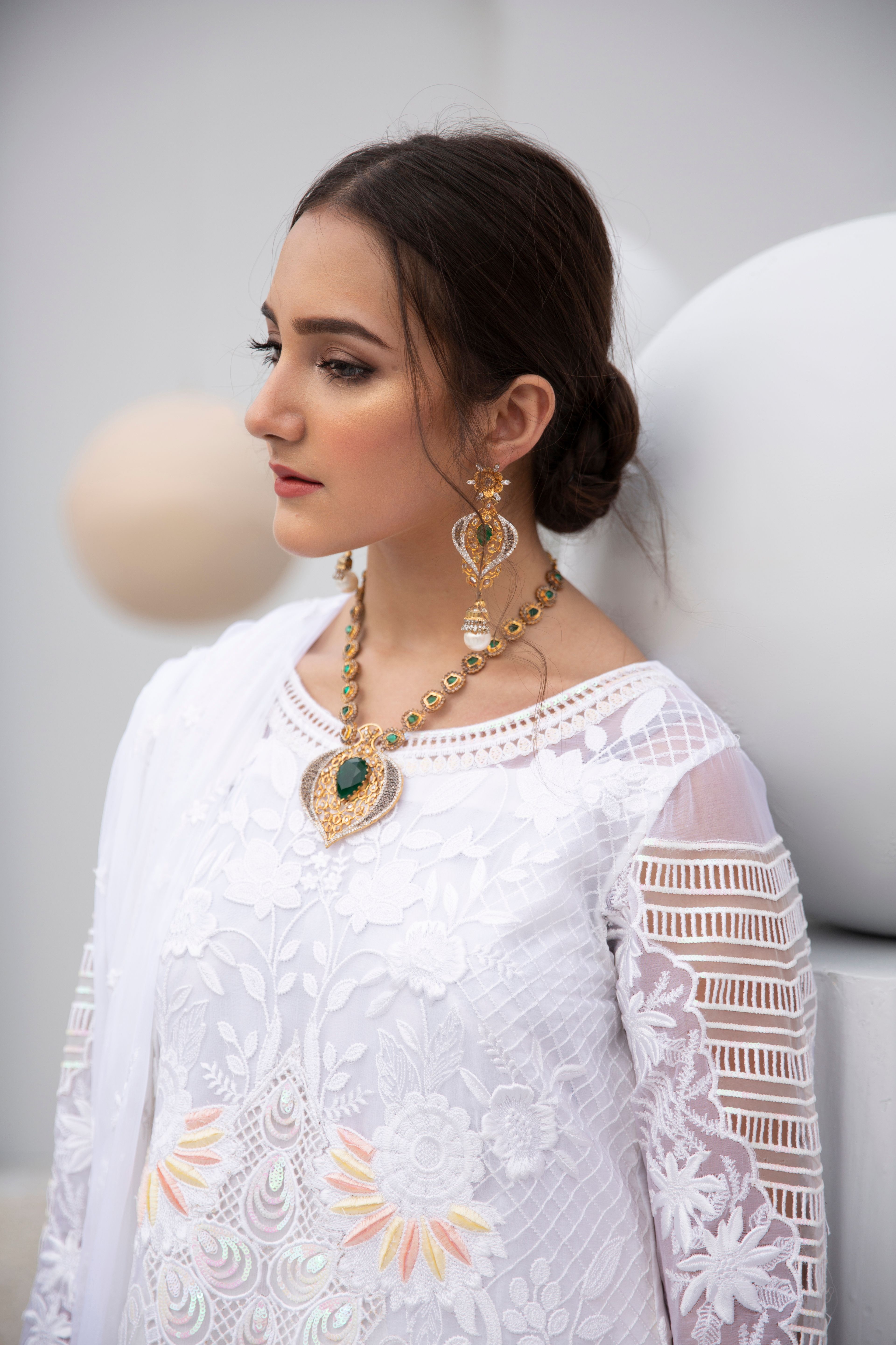 A Beautiful Woman in White Lace Dress · Free Stock Photo