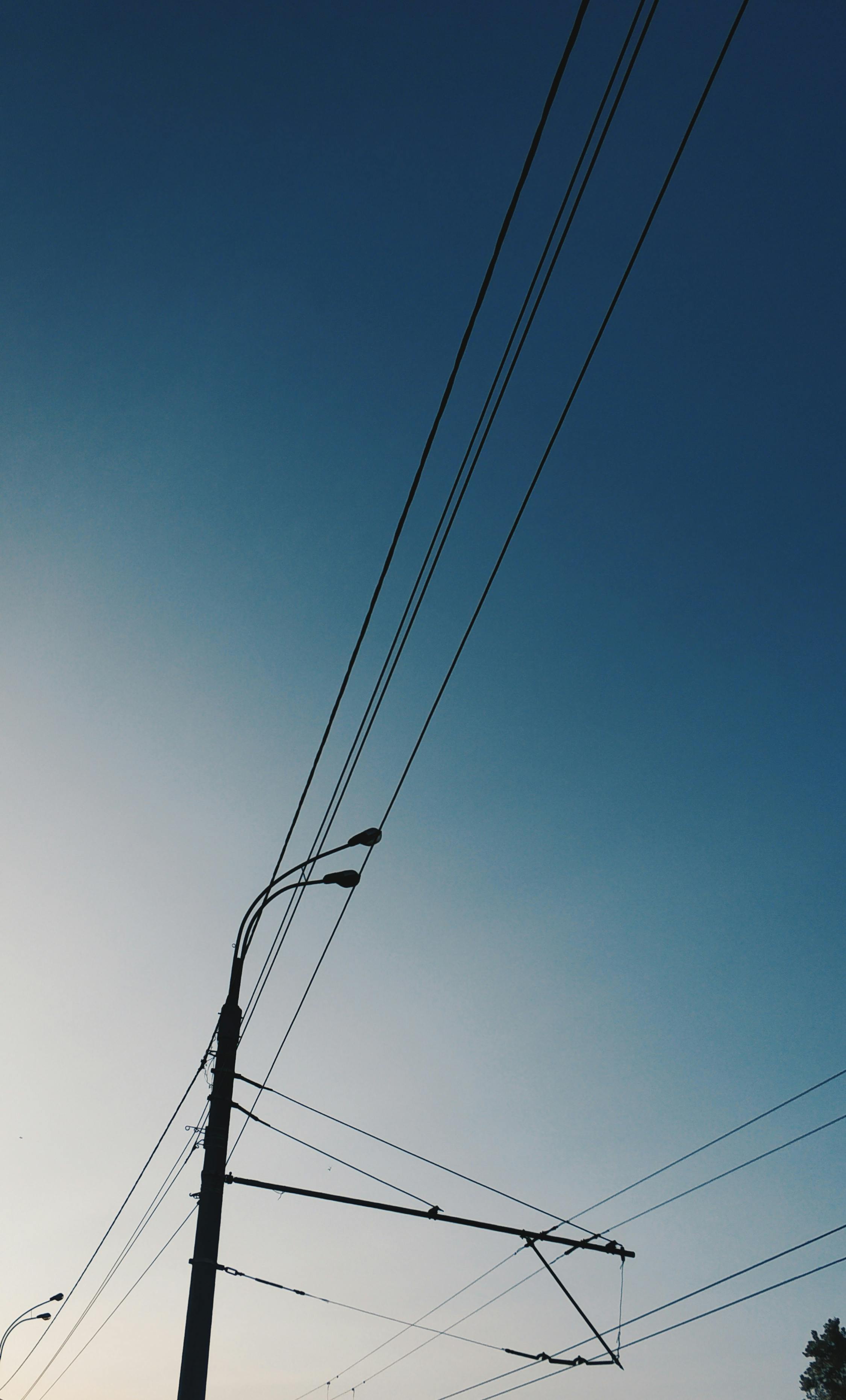 Gray Metal Post Under Blue Sky · Free Stock Photo