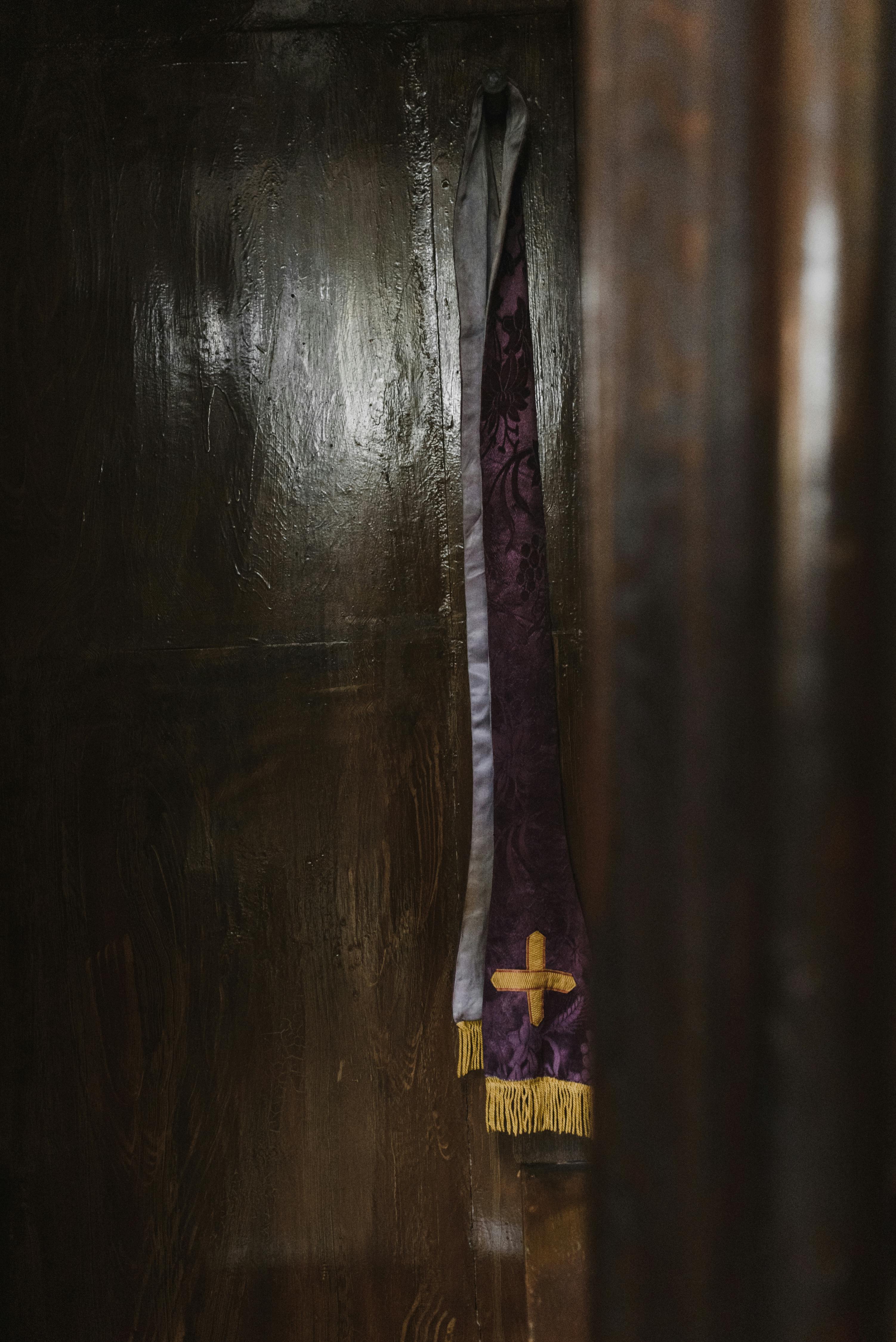 Purple Ribbon with Cross · Free Stock Photo