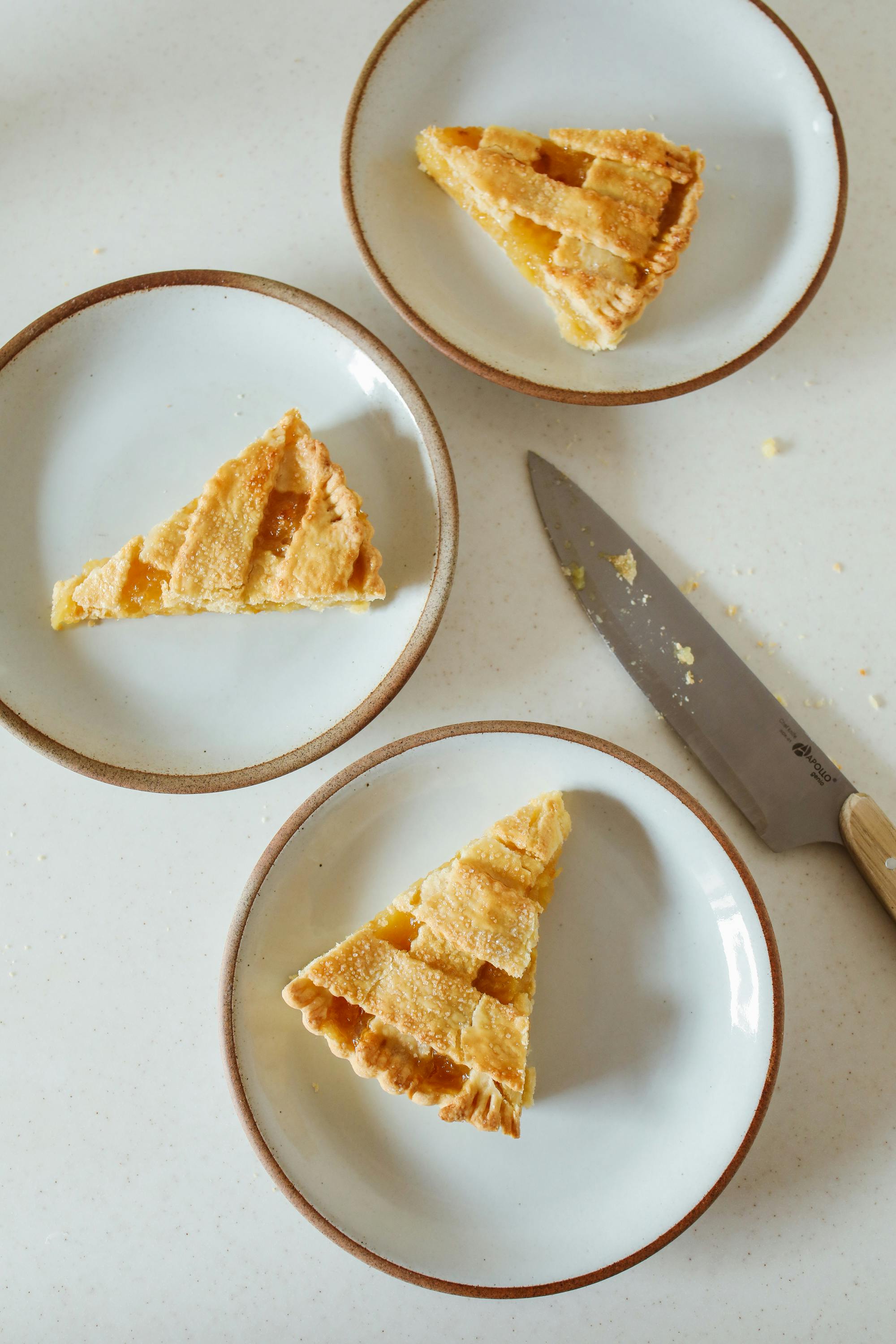 Overhead Shot of Slices of Lemon Pie · Free Stock Photo
