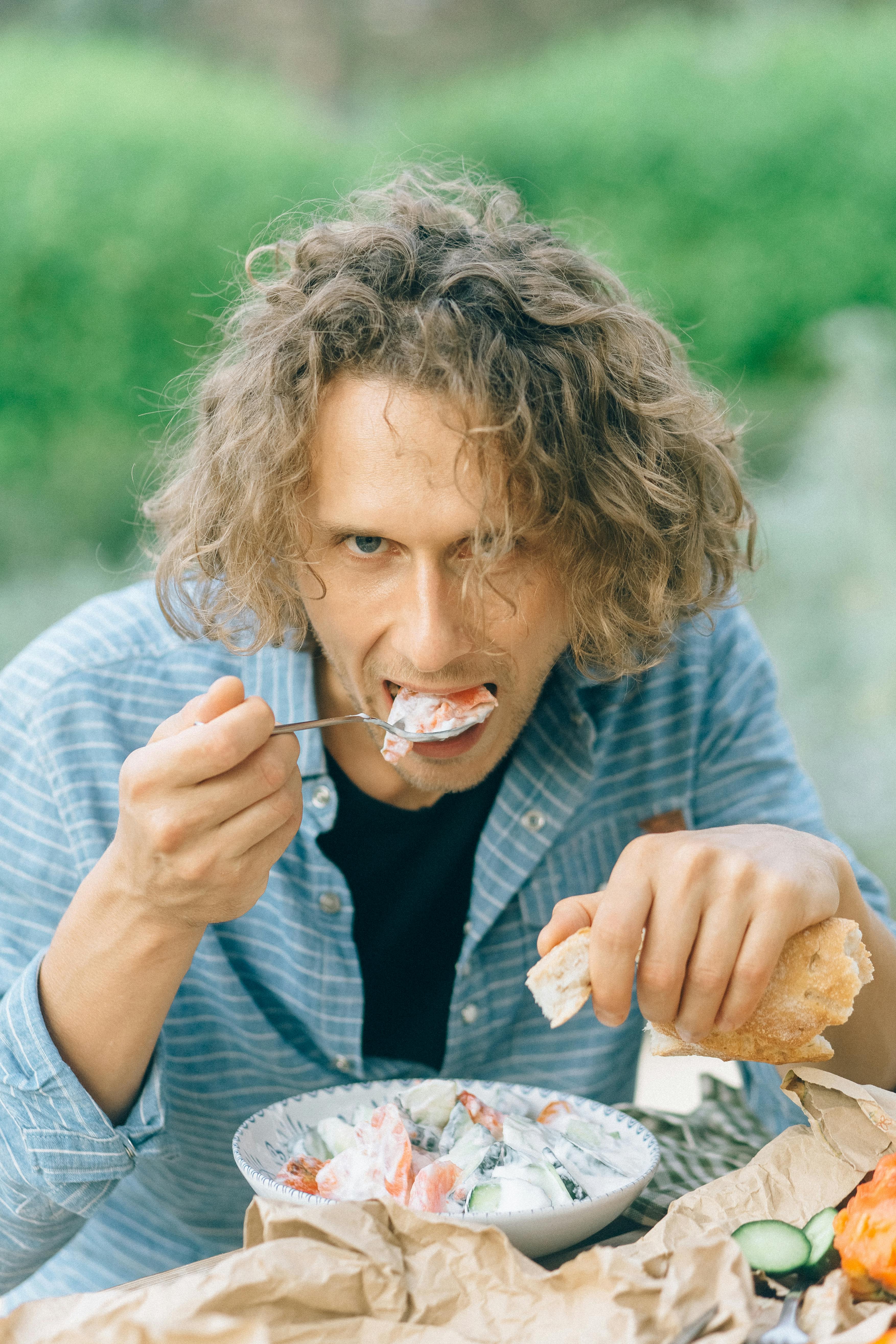 Close Up Man Eating Photos, Download The BEST Free Close Up Man Eating ...